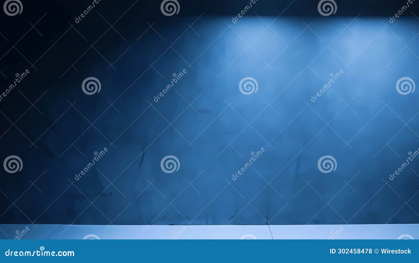 AI Generated Empty Presentation Room with Blue Walls Stock Illustration ...