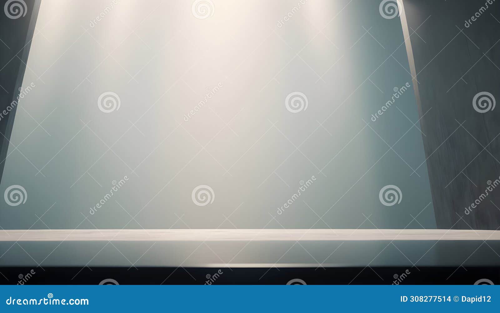 Empty Room with Light Coming from the Ceiling Stock Illustration ...