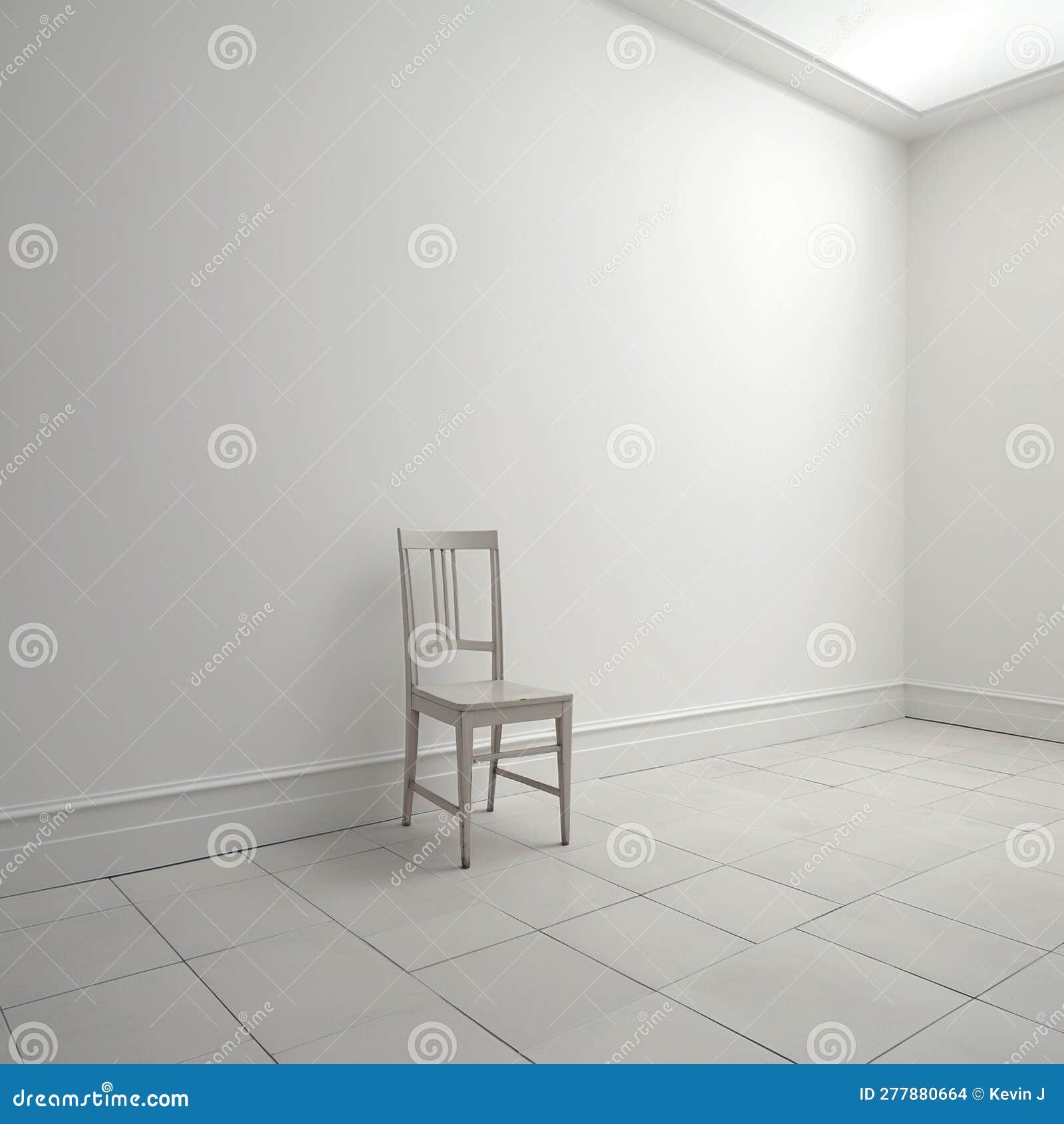 A White Chair in a Empty Room - AI Generated Stock Illustration ...