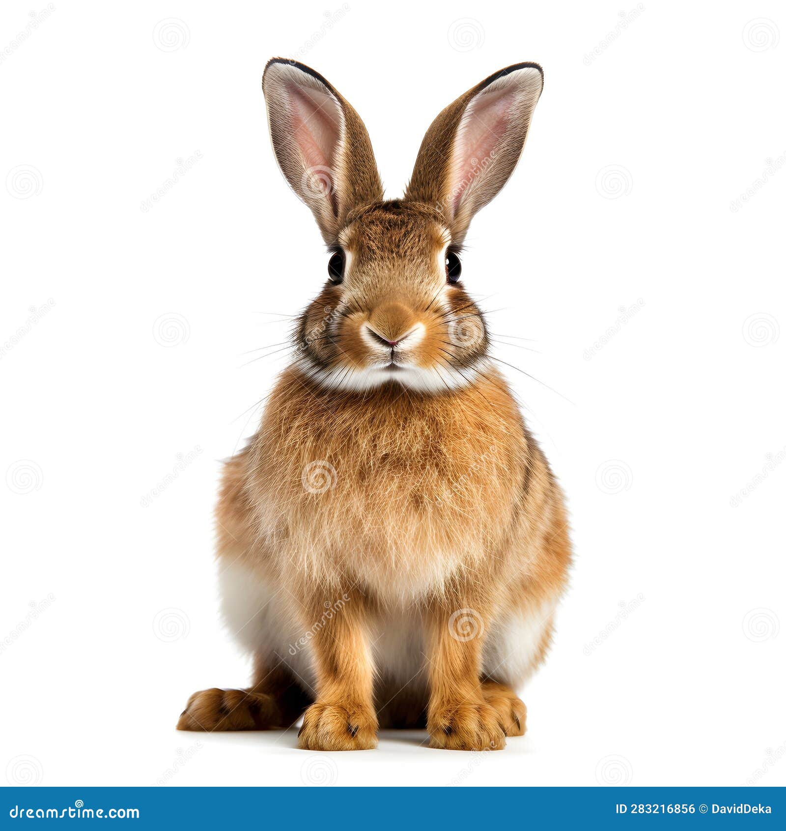 Cute Brown Hare Isolated on White Background - Studio Shot - AI ...