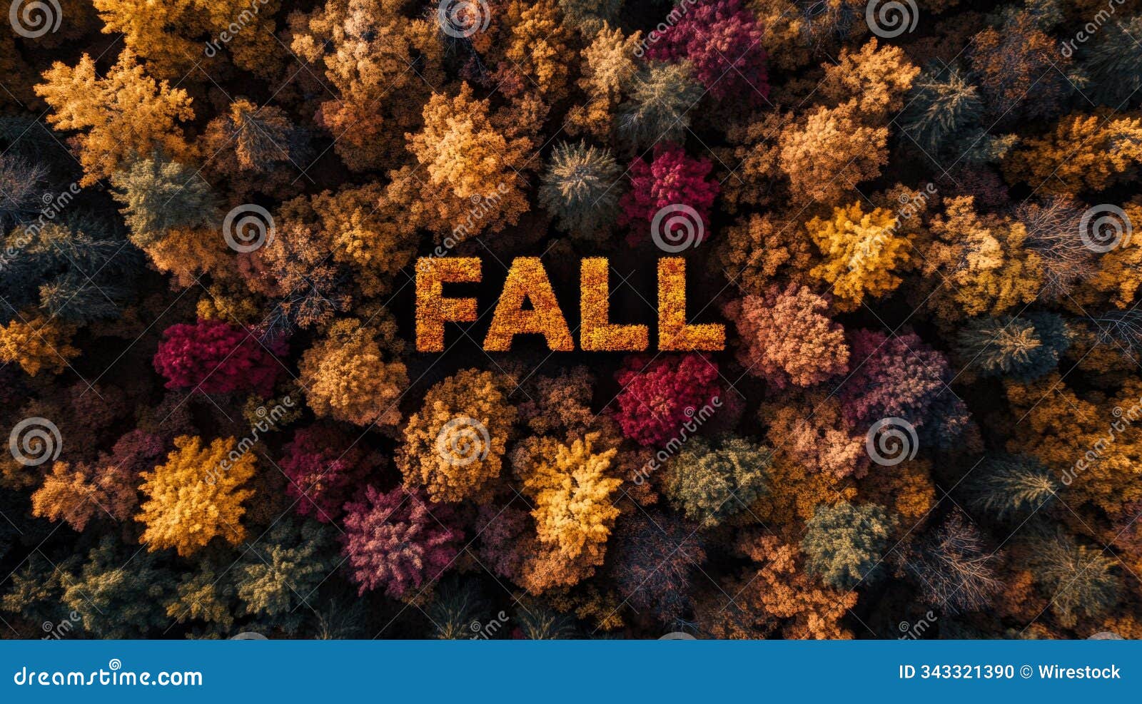 AI-generated Fall Theme Background with Colorful Trees and Text Stock ...
