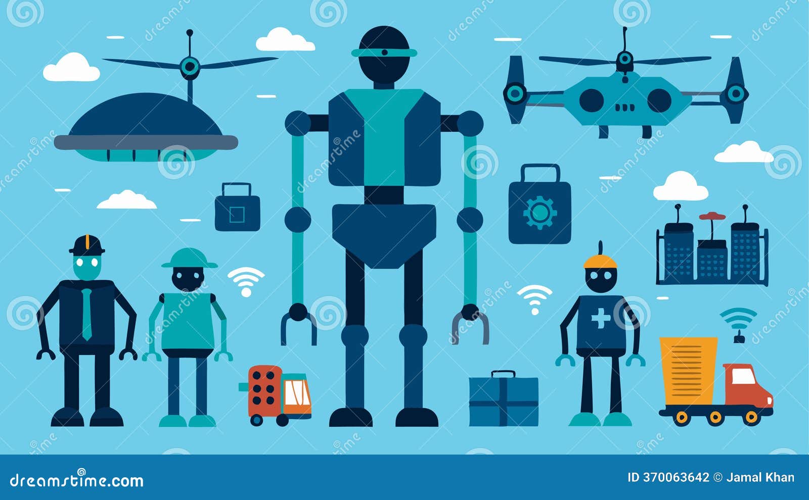 Autonomous Drones For Industrial Inspection Stock Photography ...