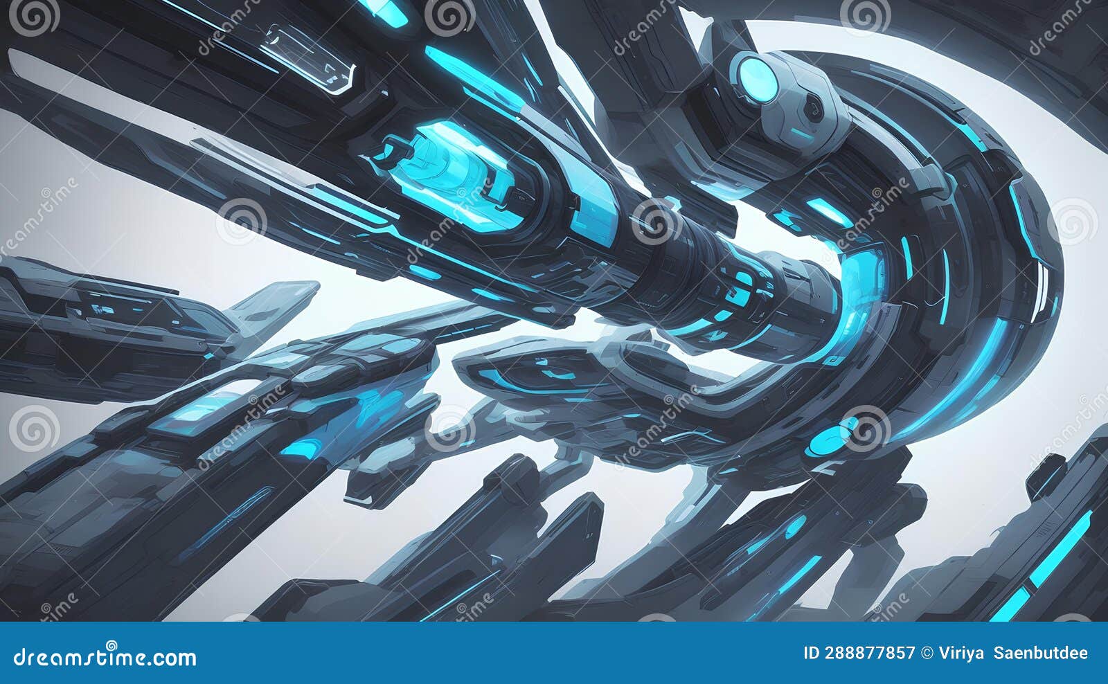Ai Generated Futuristic Technology Abstract Graphics Stock Image ...