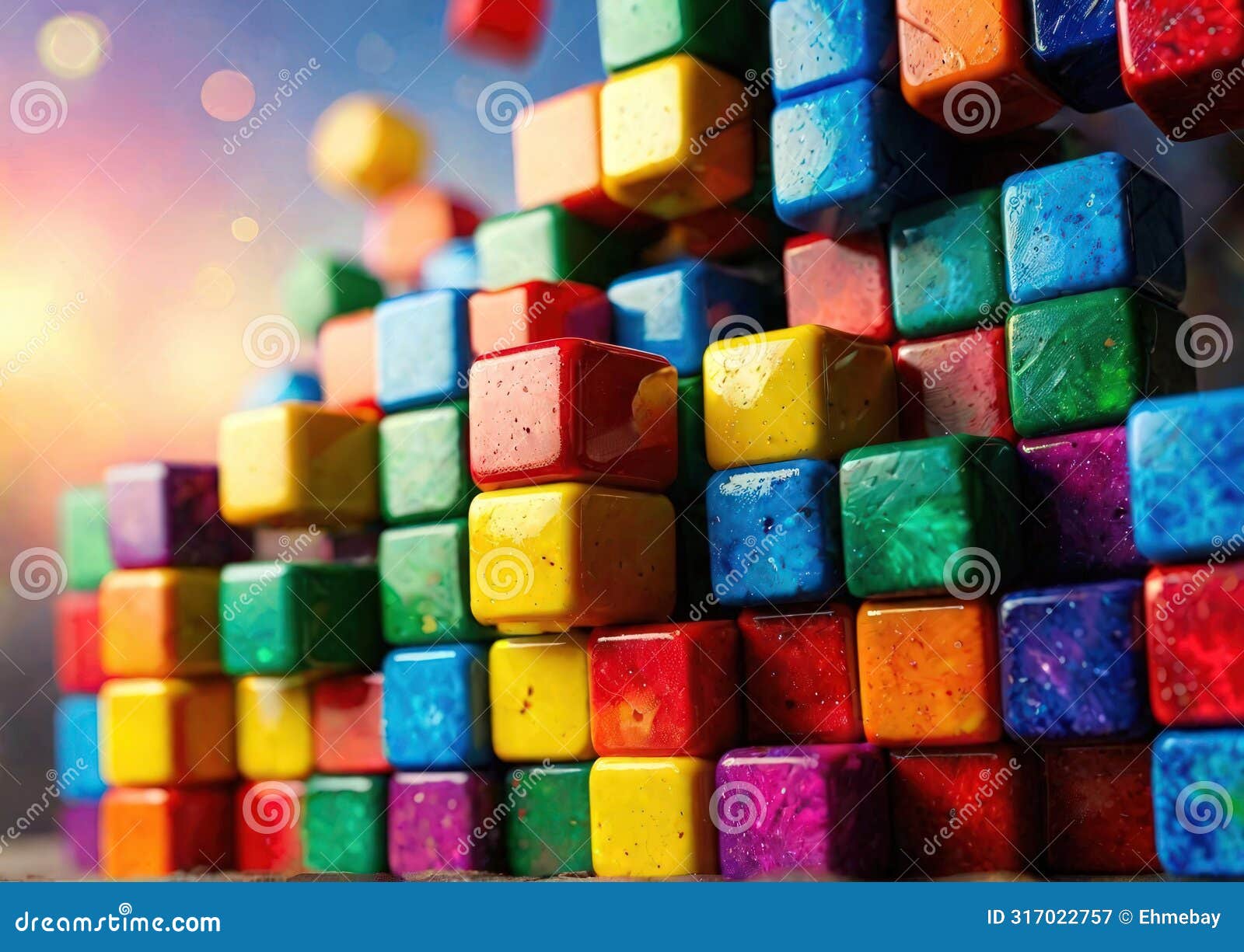 AI Generated Geometric Abstract Art: Rubik S Cube Background HD Photo ...