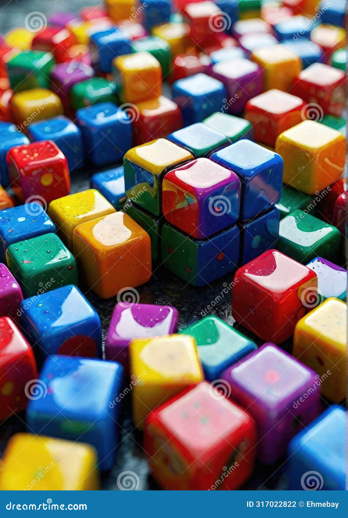 AI Generated Geometric Abstract Art: Rubik S Cube Background HD Photo ...
