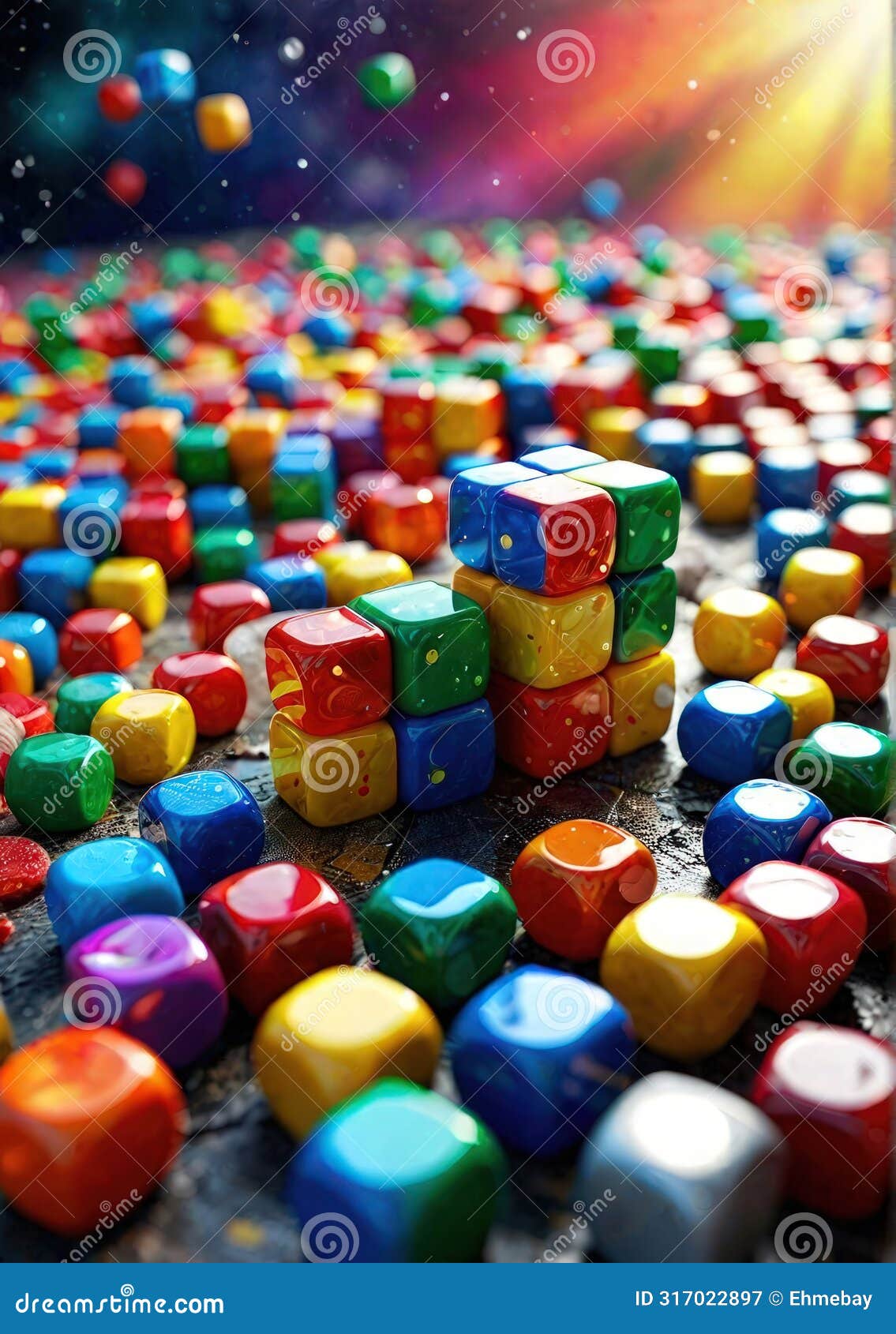 AI Generated Geometric Abstract Art: Rubik S Cube Background HD Photo ...