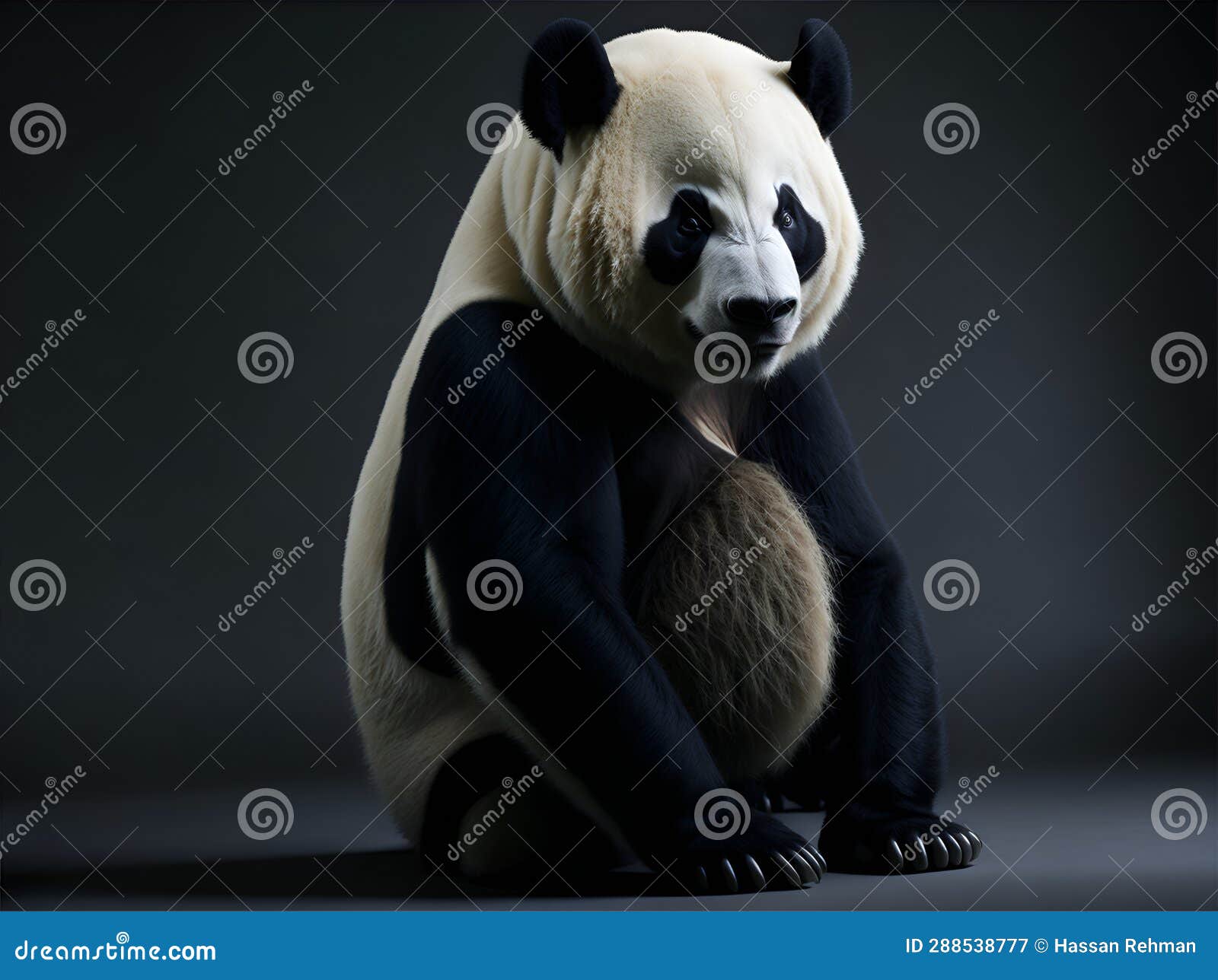 Giant Panda Isolated. Ai Generated Stock Illustration - Illustration of ...