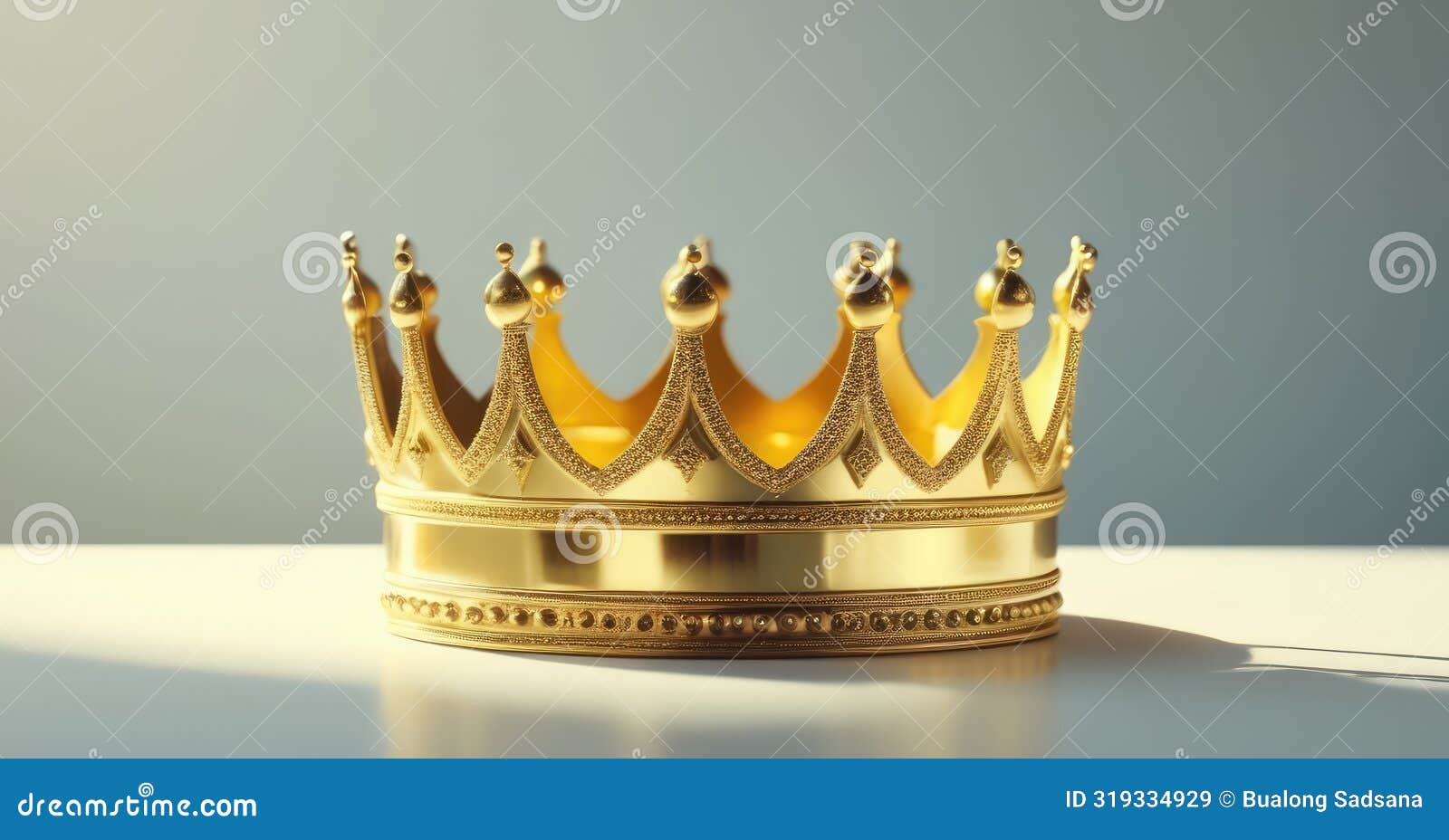 A Gold Crown with a Gold Crown on it. Stock Illustration - Illustration ...