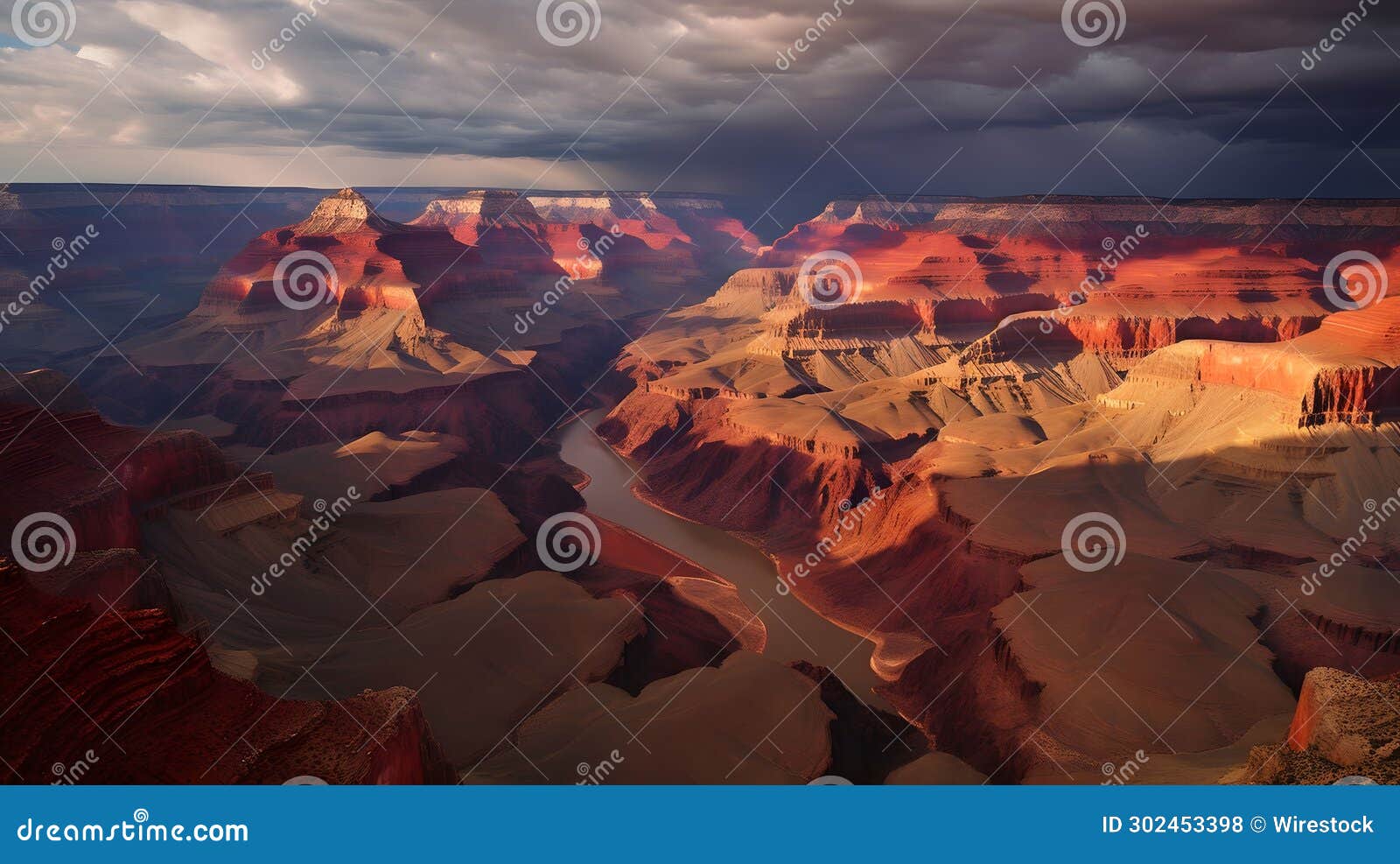 AI Generated Grand Canyon from an Elevated Perspective on Top of a ...