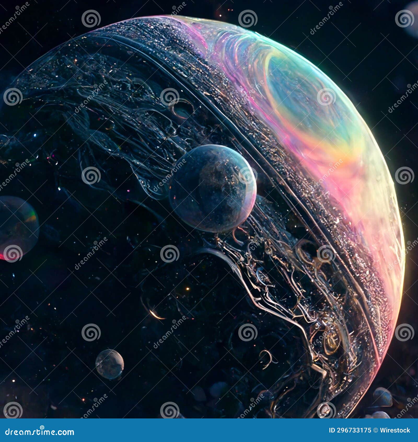AI Generated Hyper-realistic Illustration of Colorful Planets in Open ...