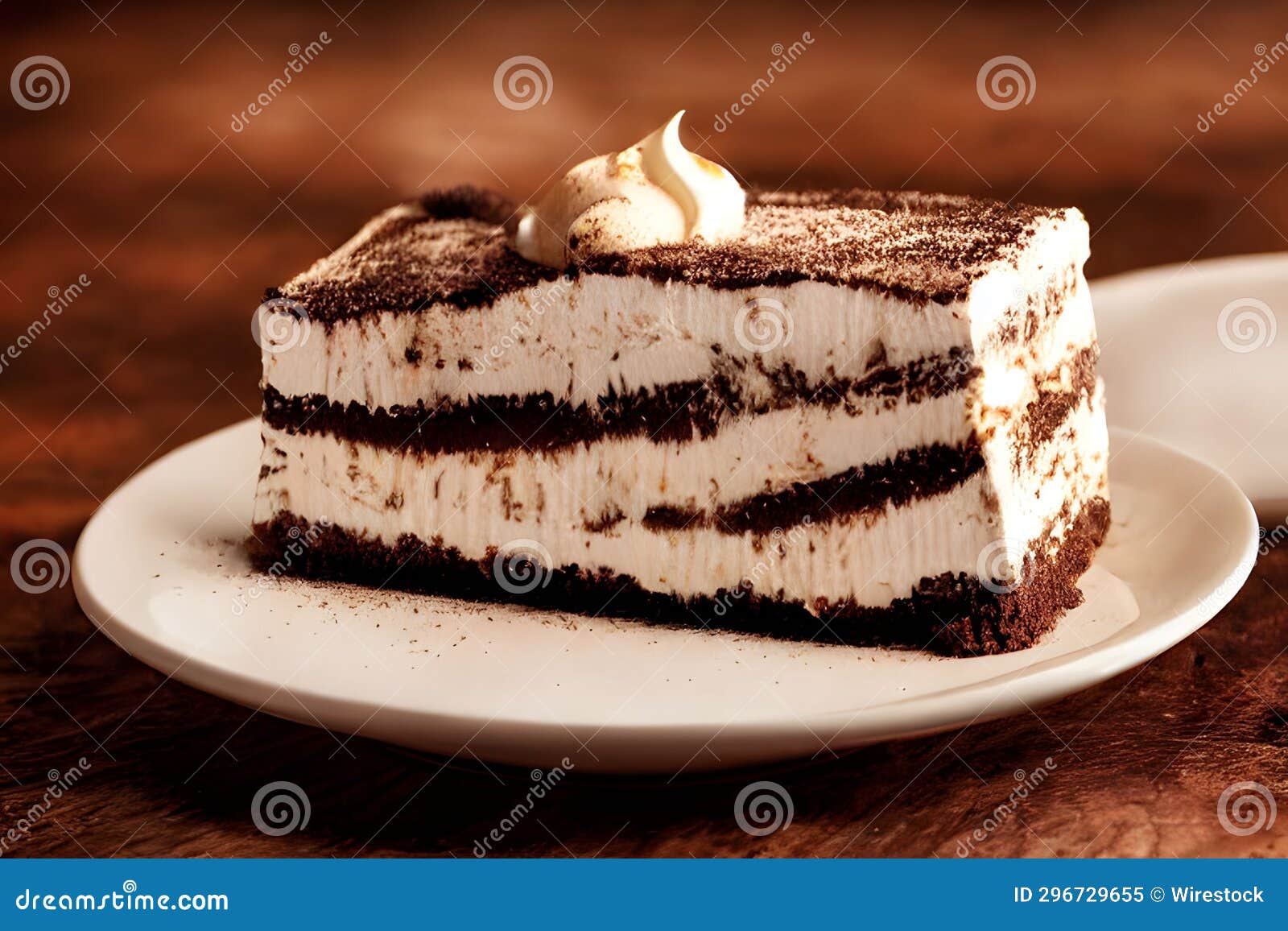 AI Generated Hyper Realistic Illustration of a Tasty Creamy Slice of ...