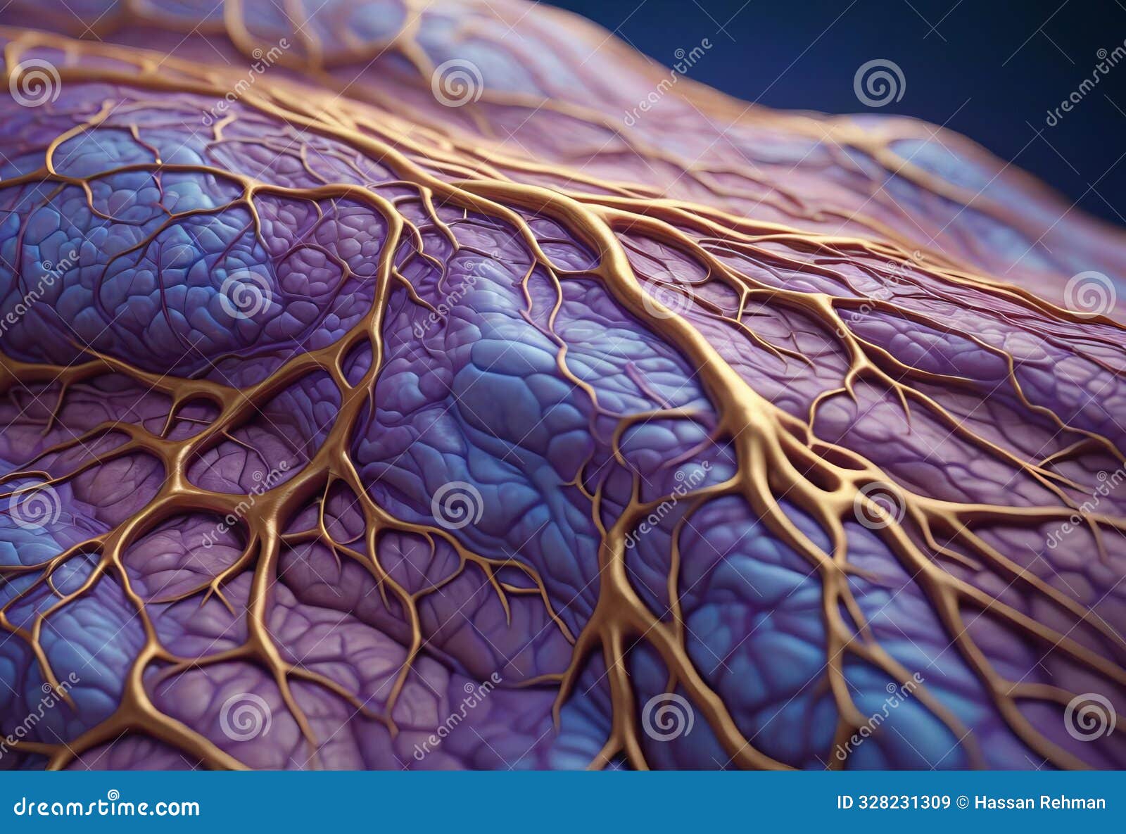 A Hyper-realistic Skin Structure Model Stock Illustration ...