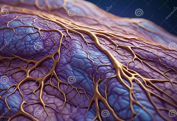 A Hyper-realistic Skin Structure Model Stock Illustration ...