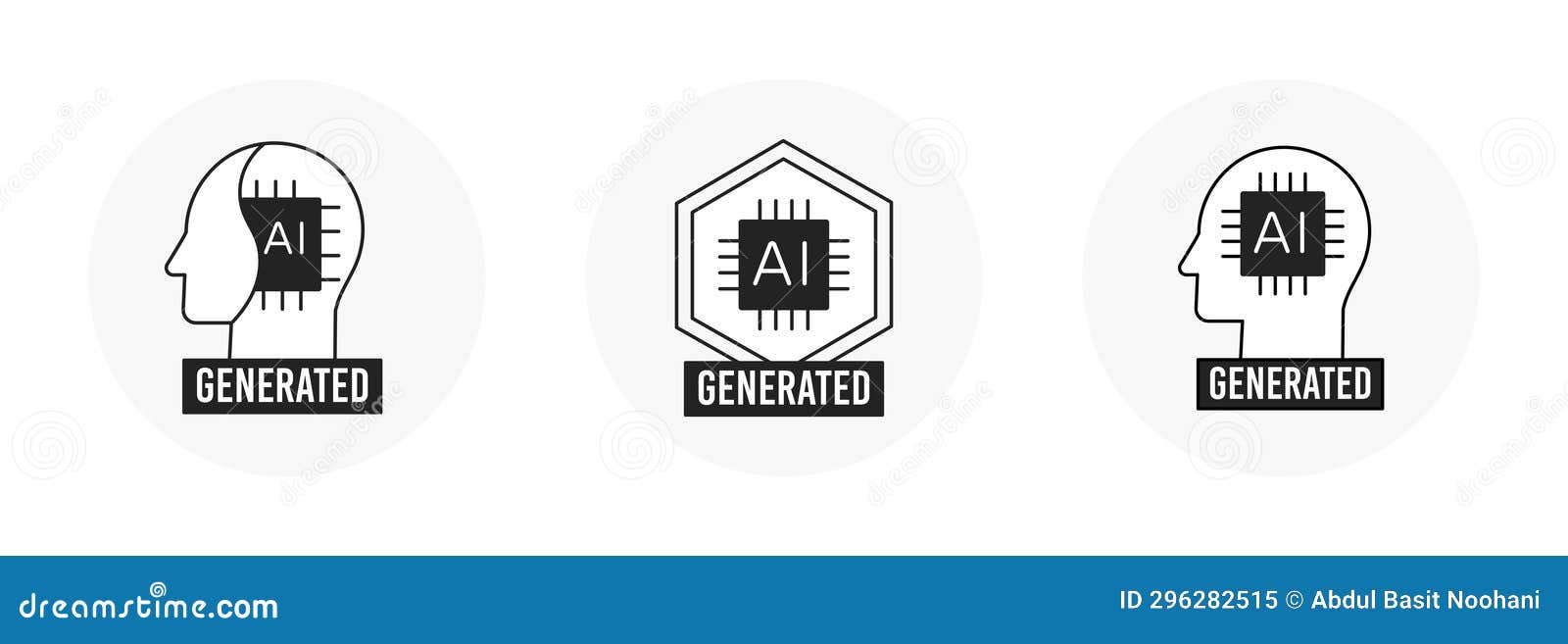 AI-Generated Icon. Artificial Intelligence Symbol. Stock Vector ...