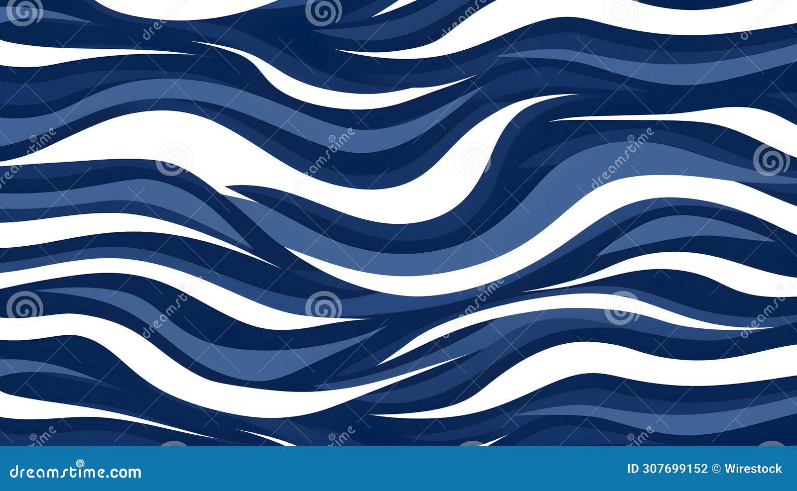 A Pattern of Wavy Lines in Dark Blue and White Color Stock Illustration ...
