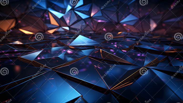 AI Generated Illustration of Abstract Dark Particles in Glossy Dynamic ...