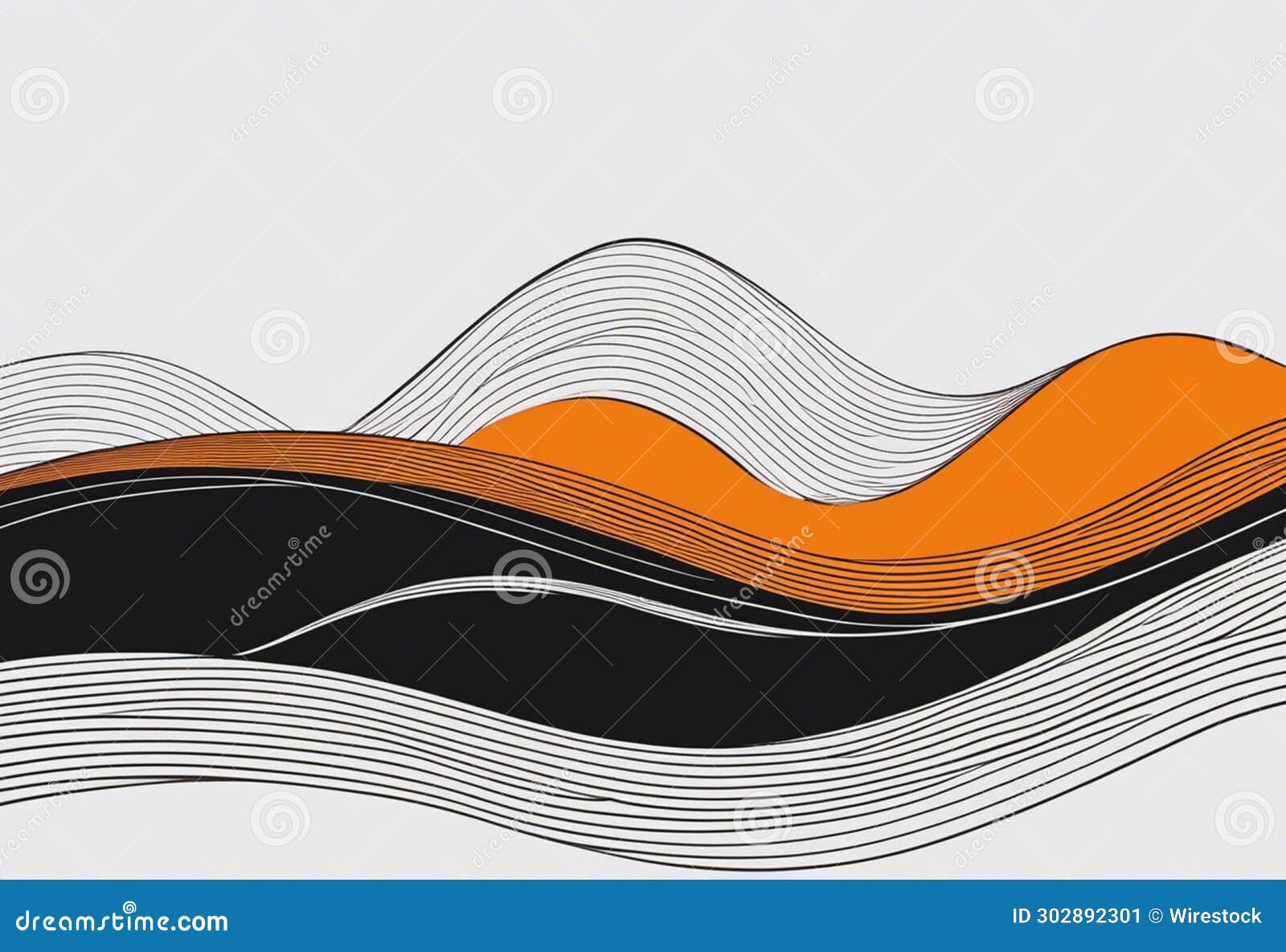 AI Generated Illustration of an Abstract Design of a Wave Pattern ...