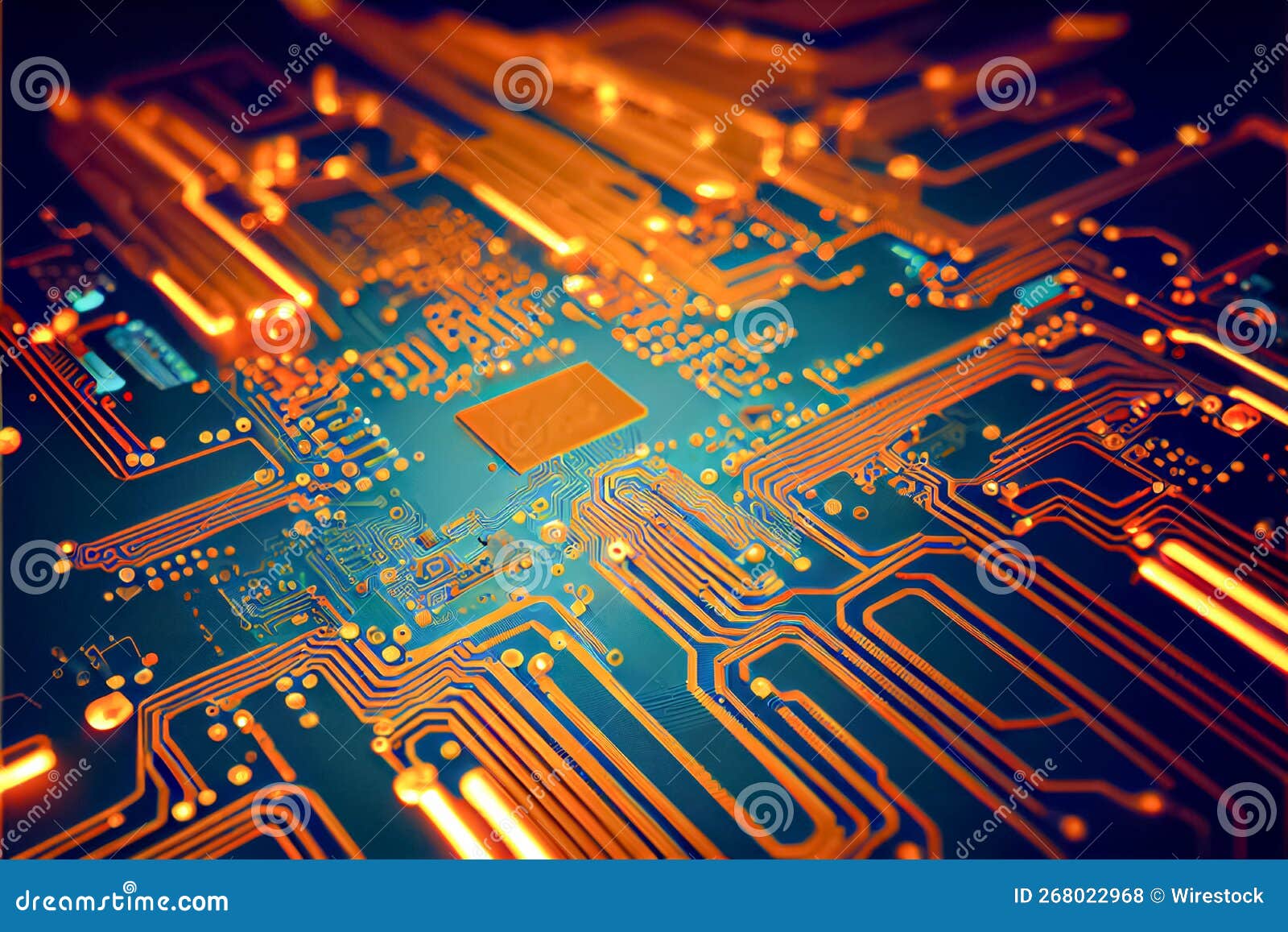 AI Generated Illustration of an Abstract Electronic Circuit Board ...