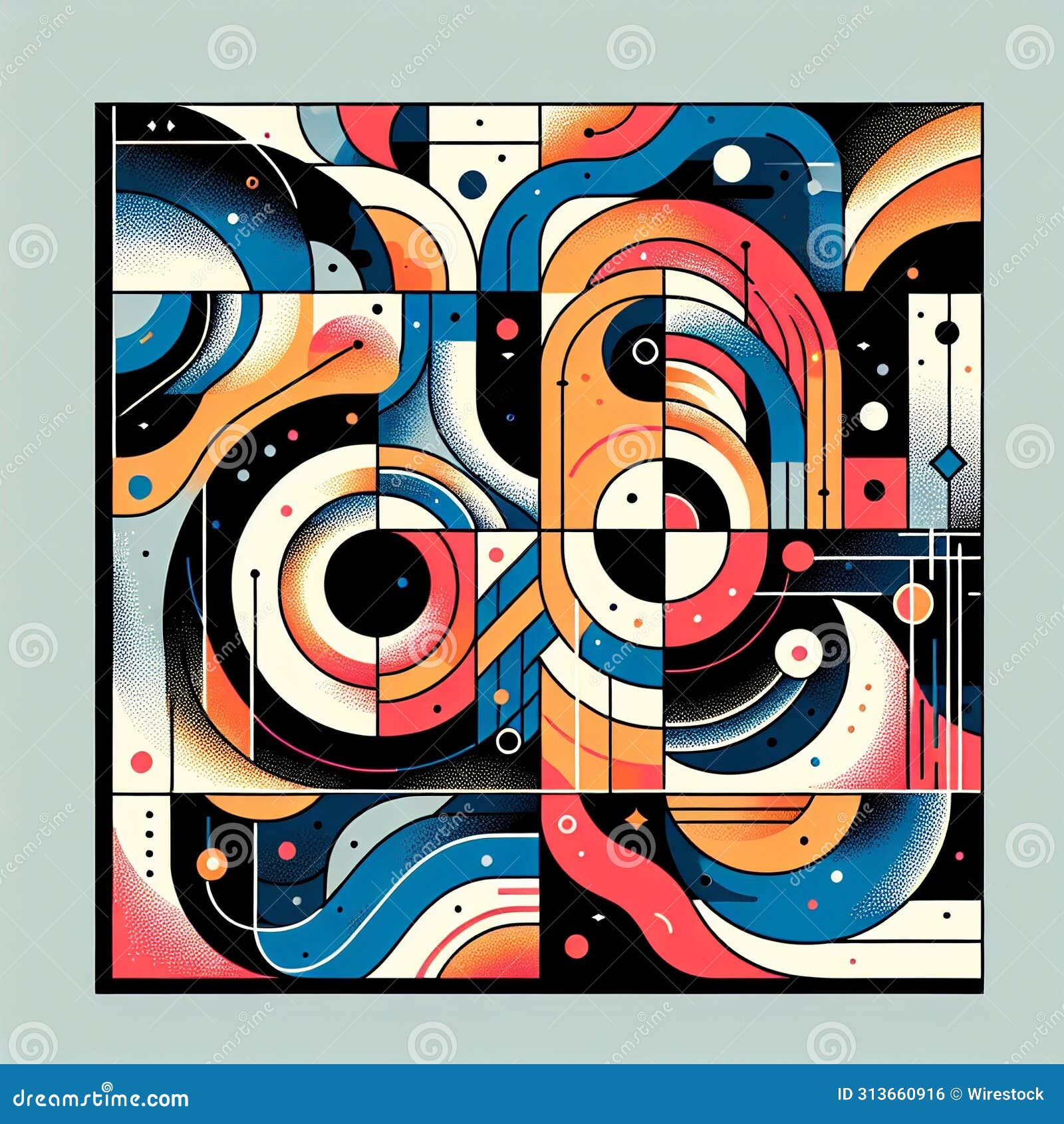 AI Generated Illustration of Abstract Geometric Book Cover Design with ...