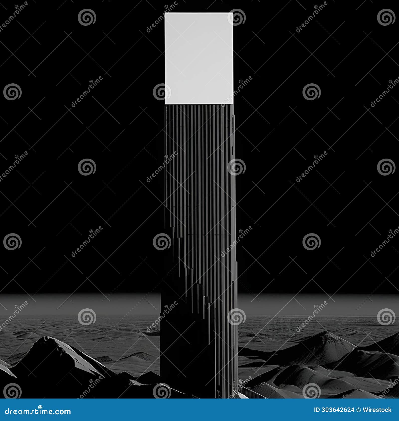 Monolith 3D Design 3 Angles Isolated On White Background Royalty-Free ...