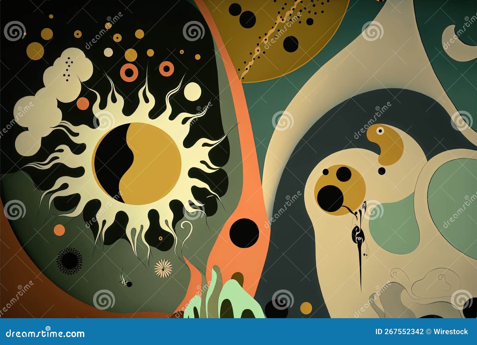 AI Generated Illustration of an Abstract Sun Design Background for ...
