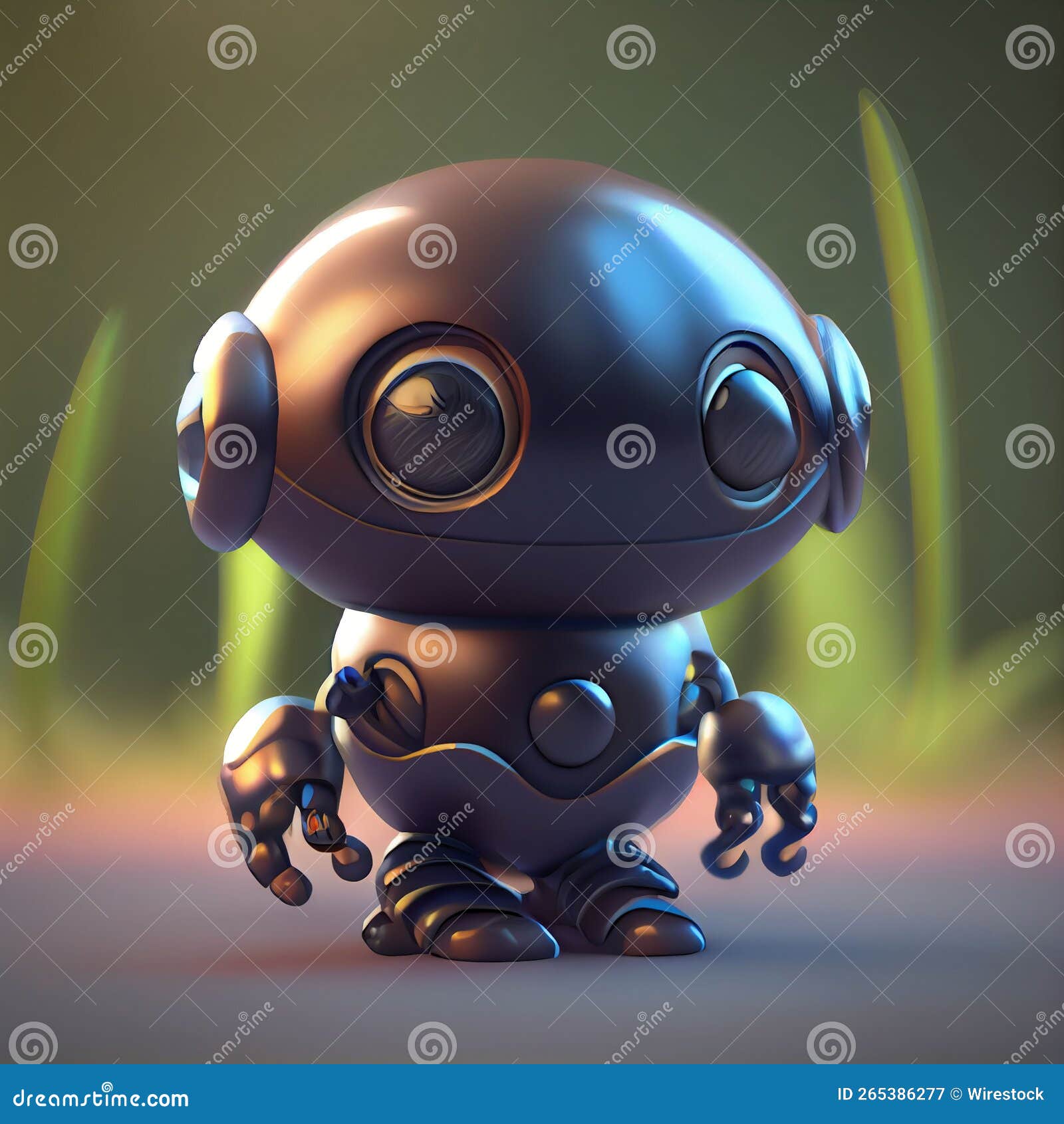 AI Generated Illustration of an Adorable Robot Stock Illustration ...