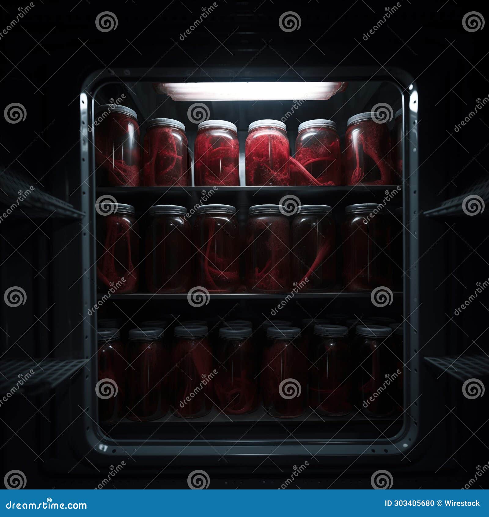 AI-generated Illustration of Alien Species Kept Inside a Jar in a Dark ...