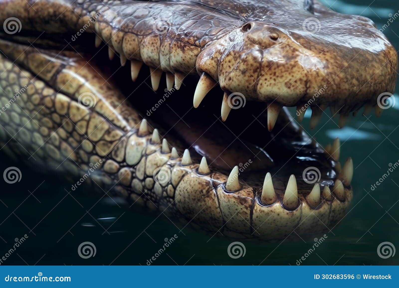 AI Generated Illustration of an American Alligator Displaying Its Sharp ...