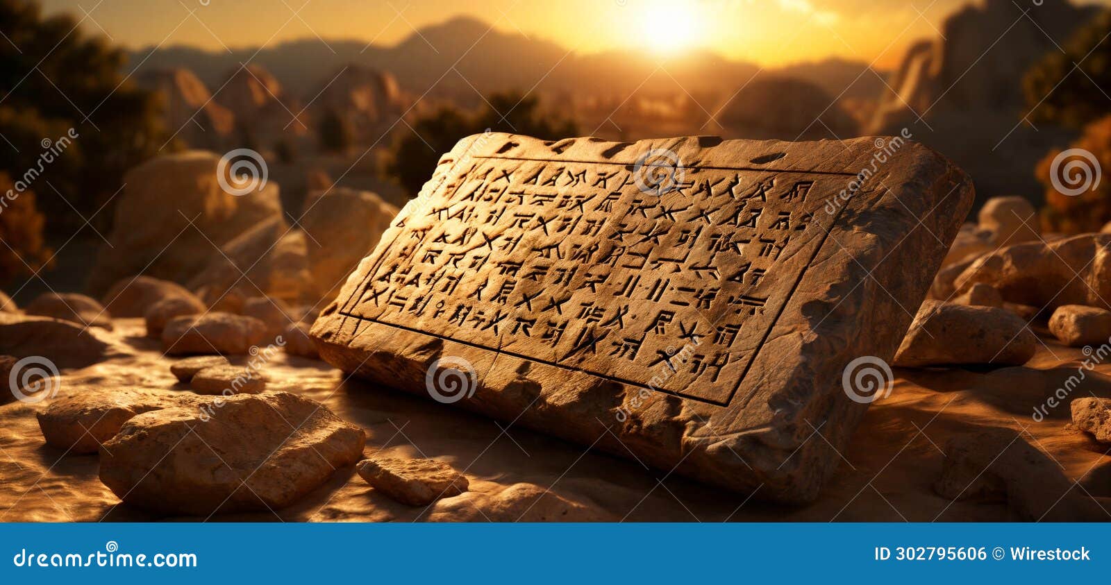 AI Generated Illustration of an Ancient Scroll with Mysterious Writing ...