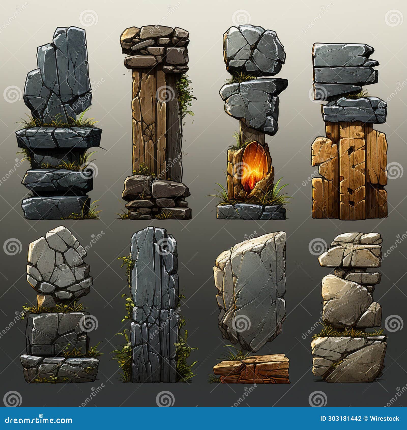 AI Generated Illustration of Ancient Stonework Structures in a Medieval ...