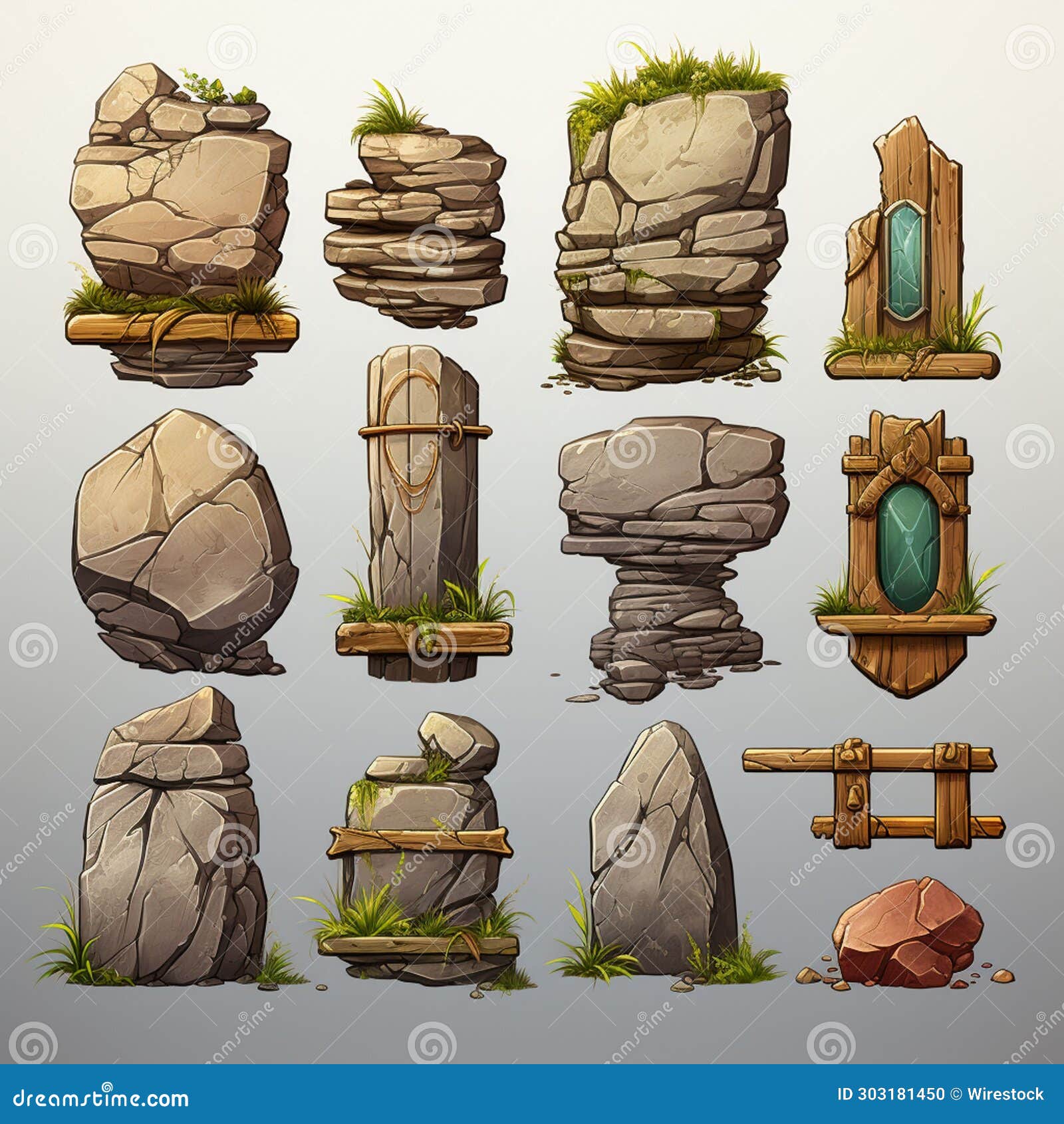 AI Generated Illustration of Ancient Stonework Structures in a Medieval ...