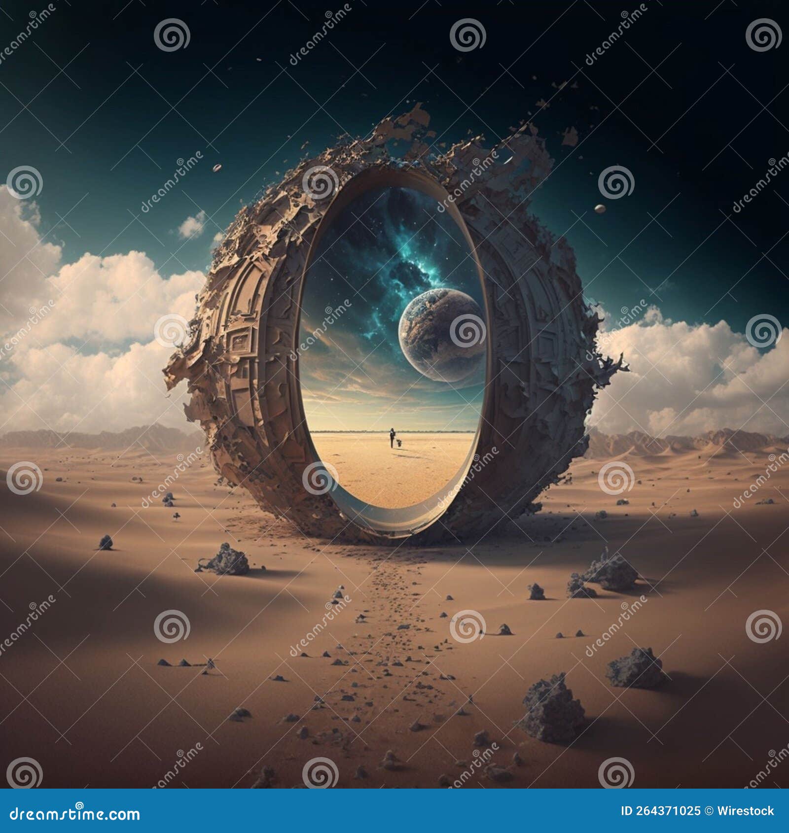 AI Generated Illustration of Another World Dimension Stock Illustration ...