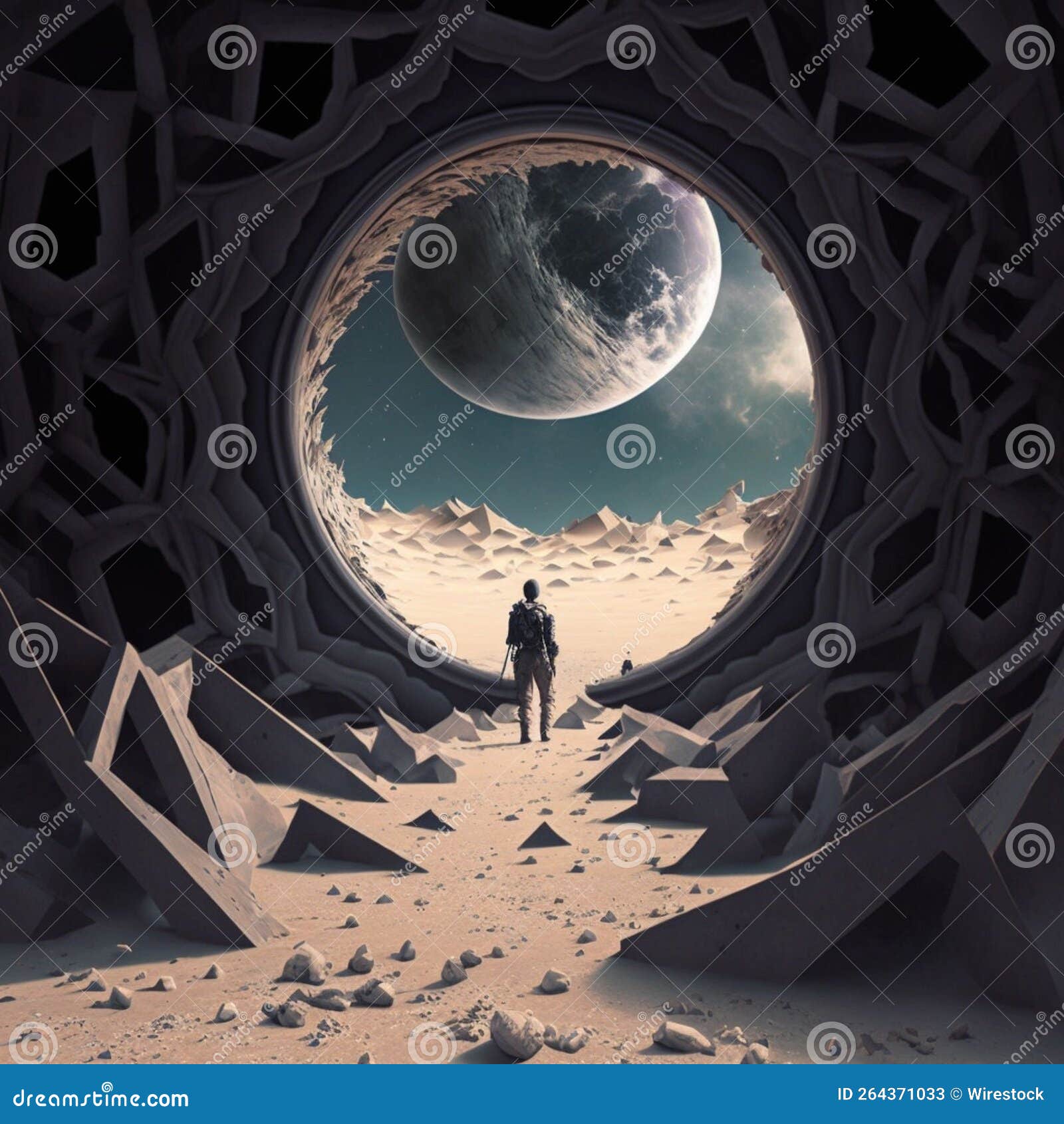 AI Generated Illustration of Another World Dimension Stock Illustration ...