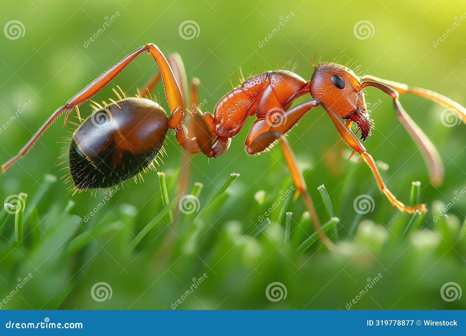 An Ant Beetle Standing on Some Grass in the Sun, Stock Image - Image of ...