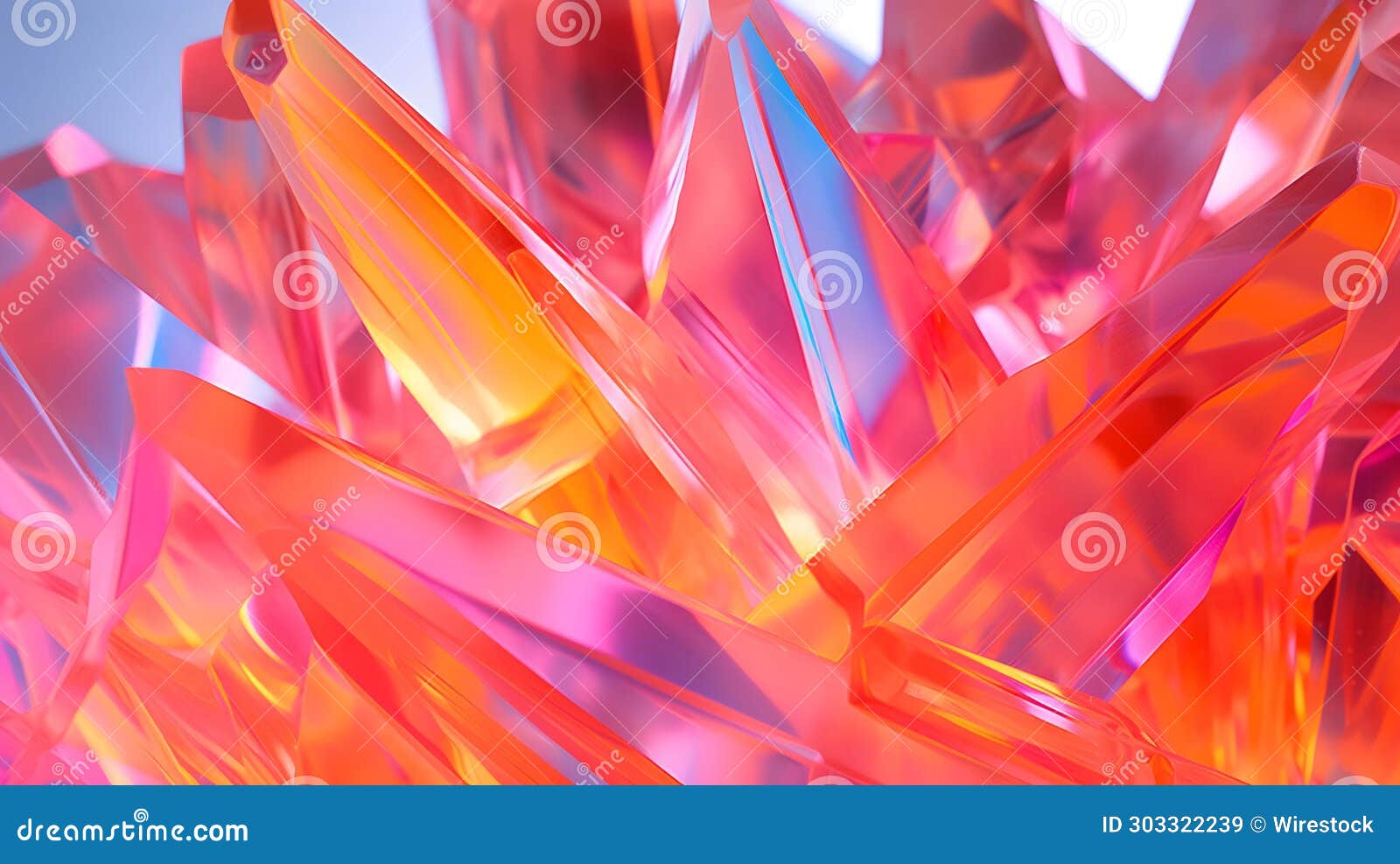 AI Generated Illustration of an Array of Colorful Crystal Shards ...
