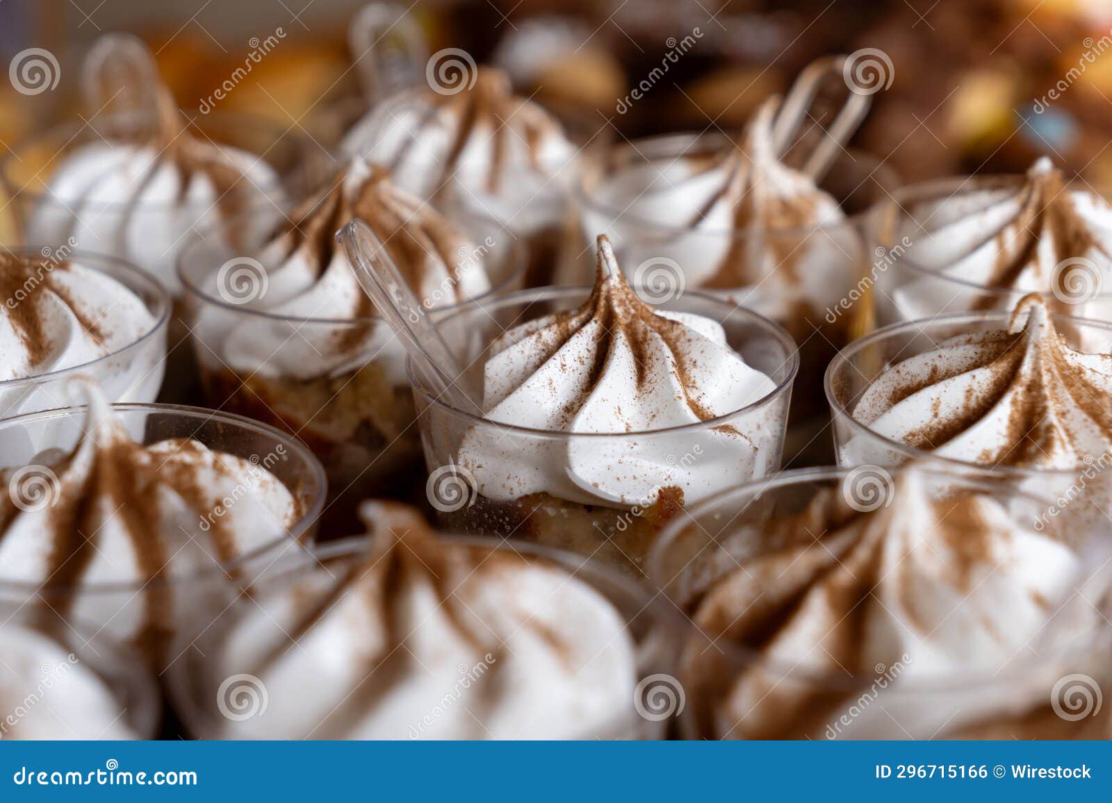 AI-generated Illustration of an Array of Dessert Cups Filled with ...