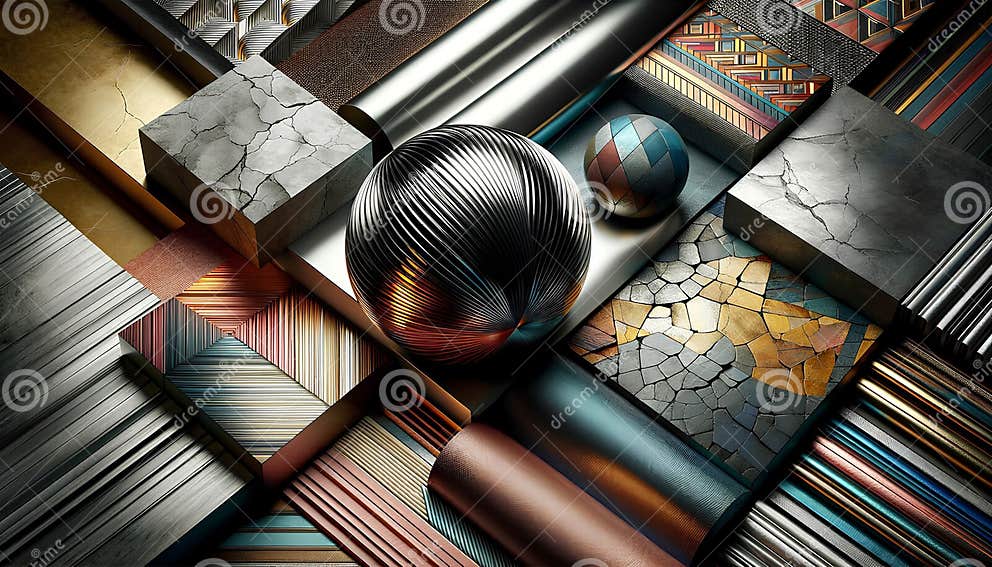 AI Generated Illustration of an Array of Textures and Materials ...
