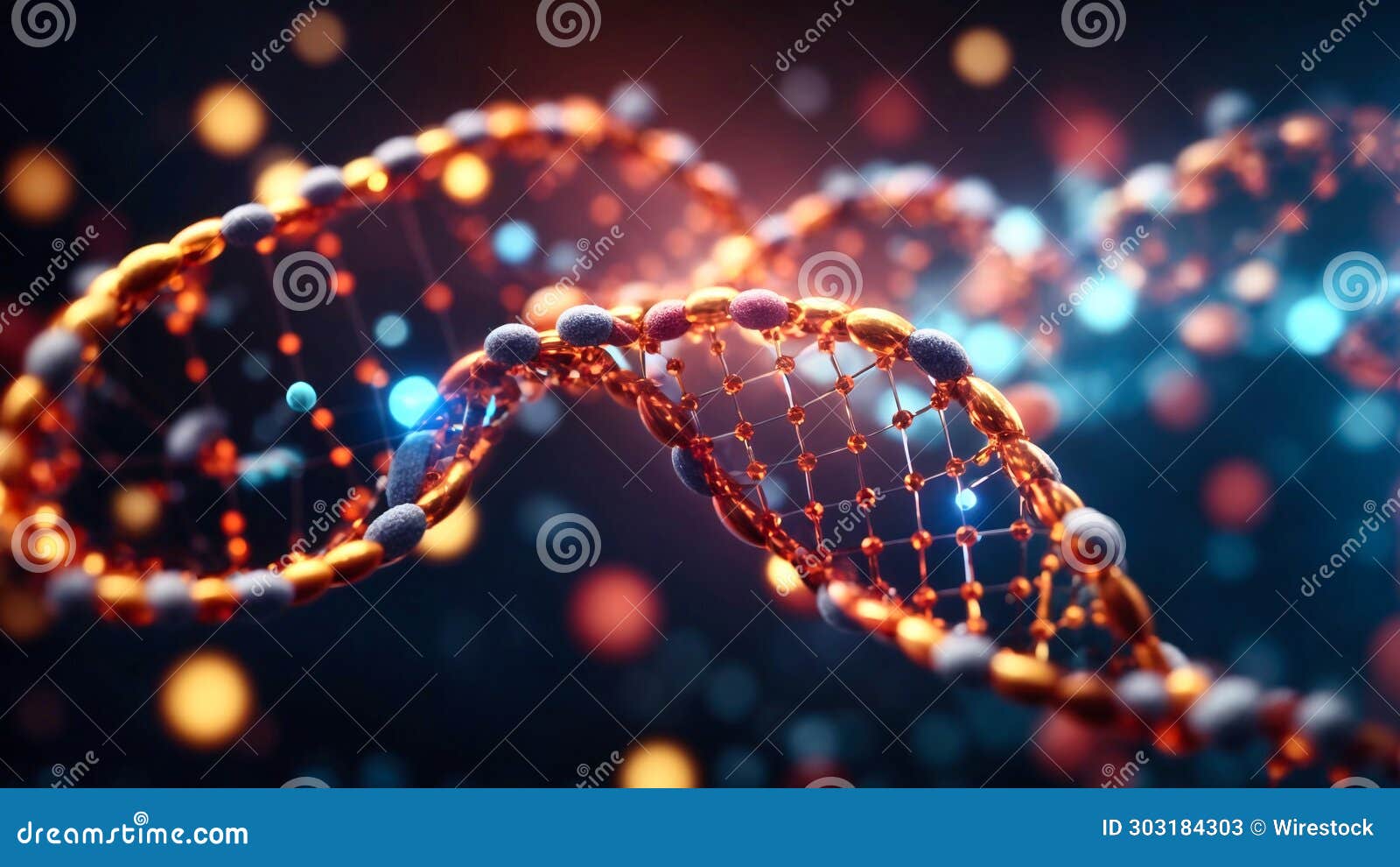 AI Generated Illustration of an Artifical Intelligence DNA Molecule ...