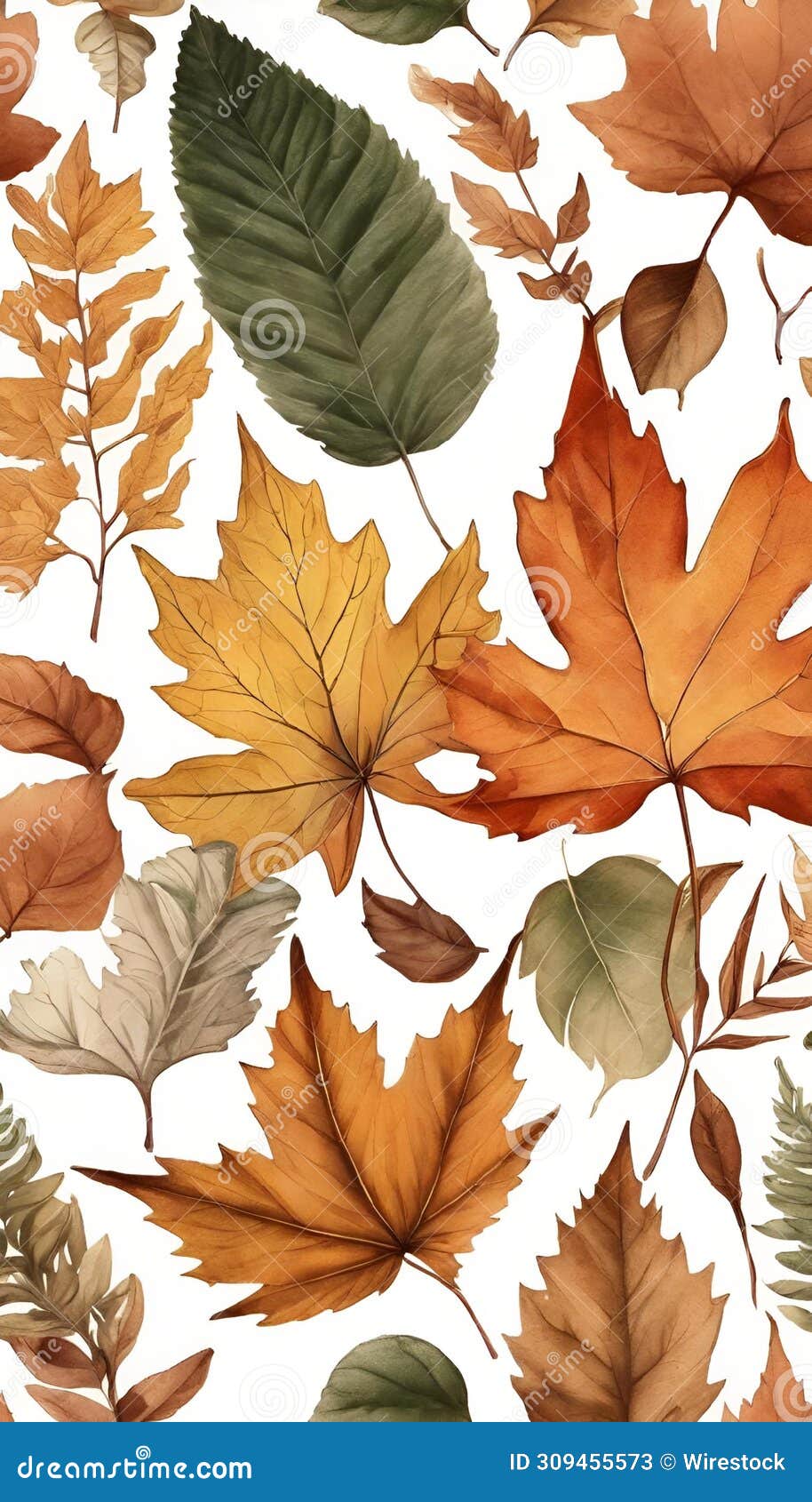 Many Different Fall Leaves are Placed Together on the Table Surface ...