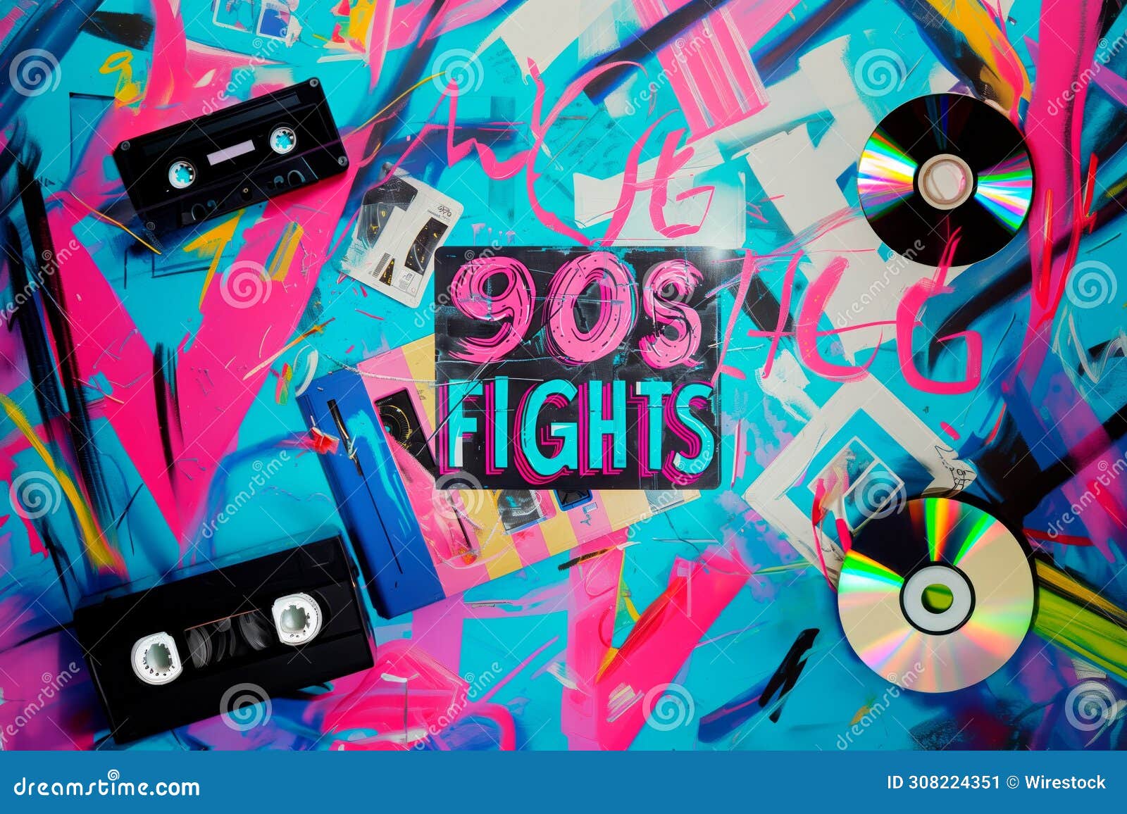 AI Generated Illustration of Assorted Colorful Items in Disarray ...