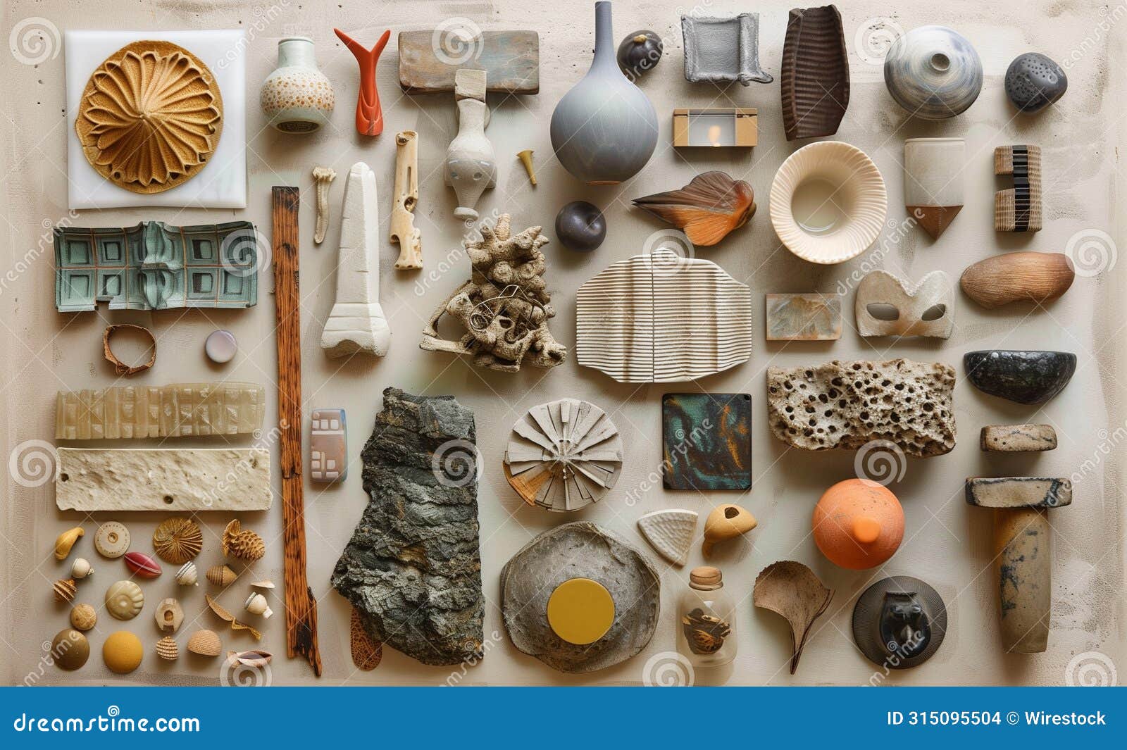 AI Generated Illustration of Assorted Objects on Table in Close ...