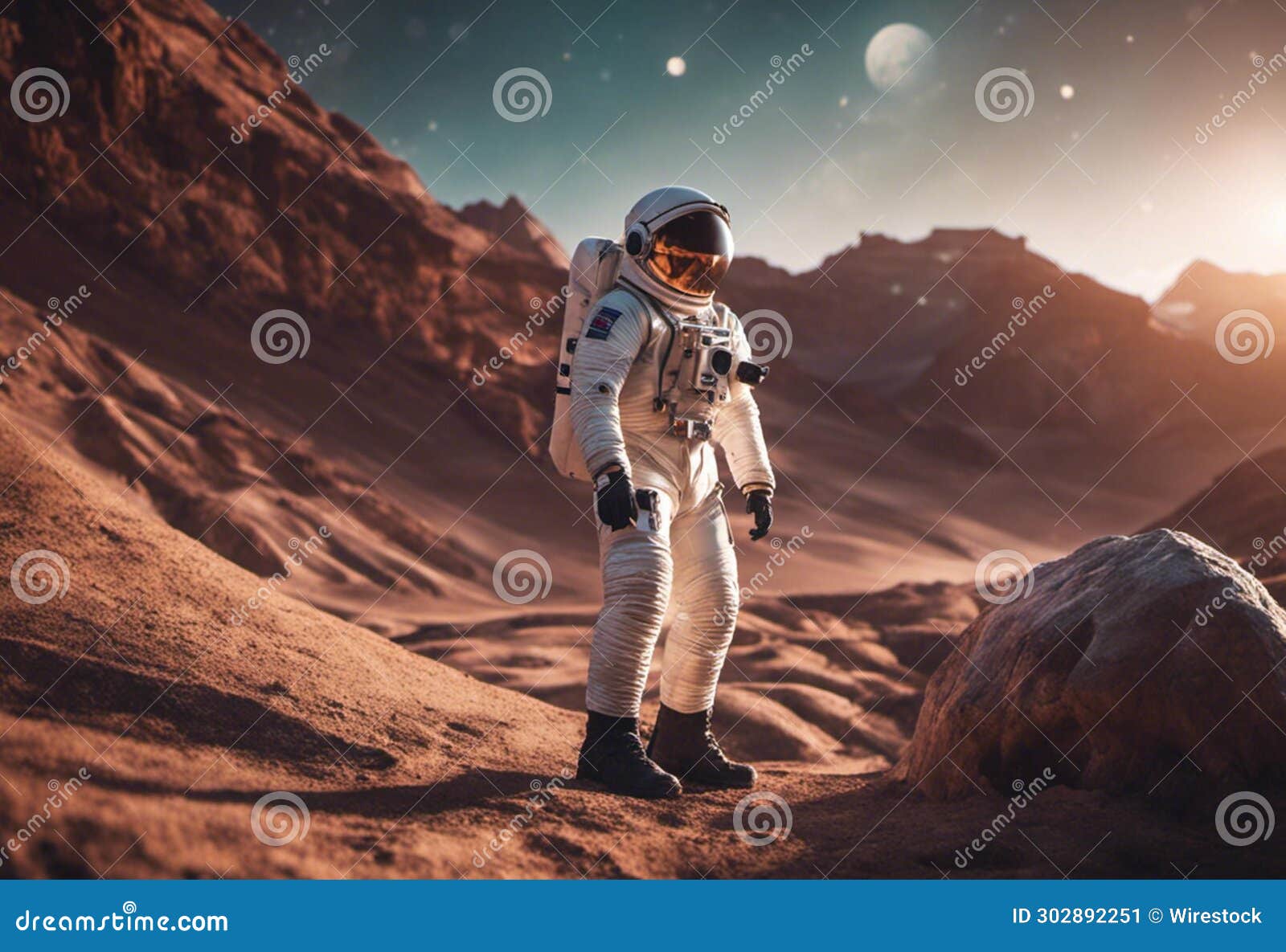 Vastness Of Outer Space Seen Through From The Opened Door In Human Head ...