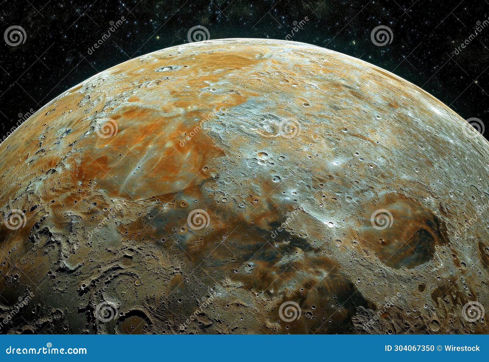 AI Generated Illustration of a Barren Planet Surface Stock Photo ...