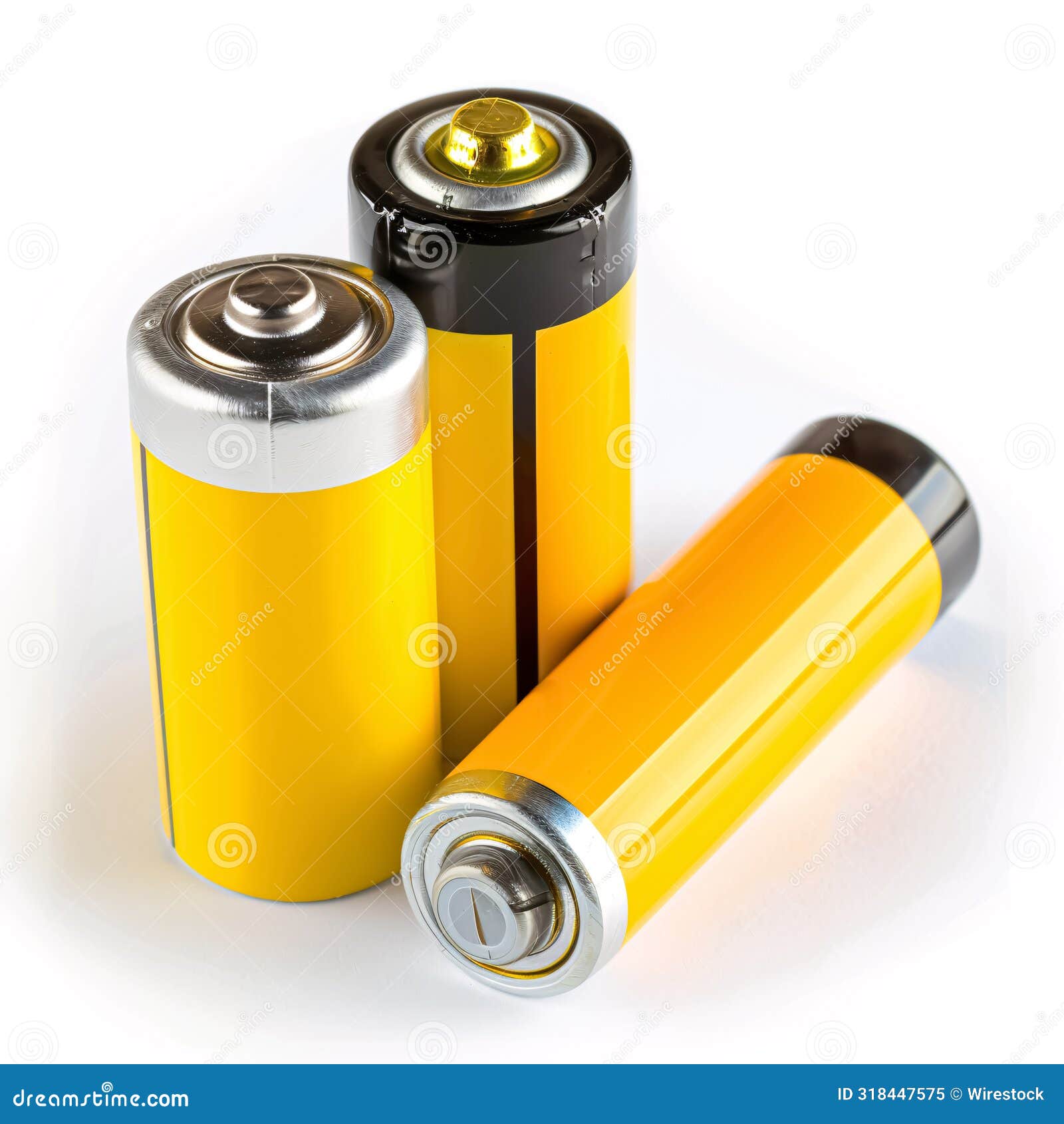 AI Generated Illustration of Batteries Positioned Side by Side on a ...