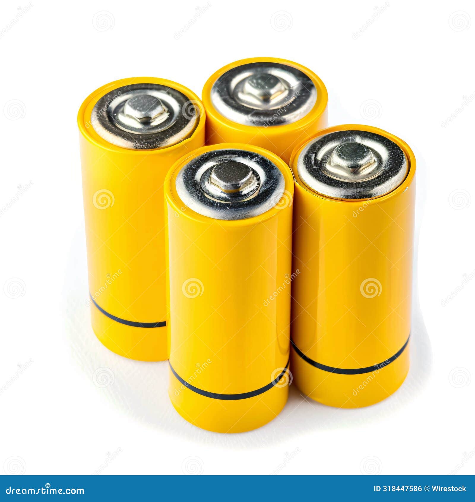 AI Generated Illustration of Batteries Positioned Side by Side on a ...