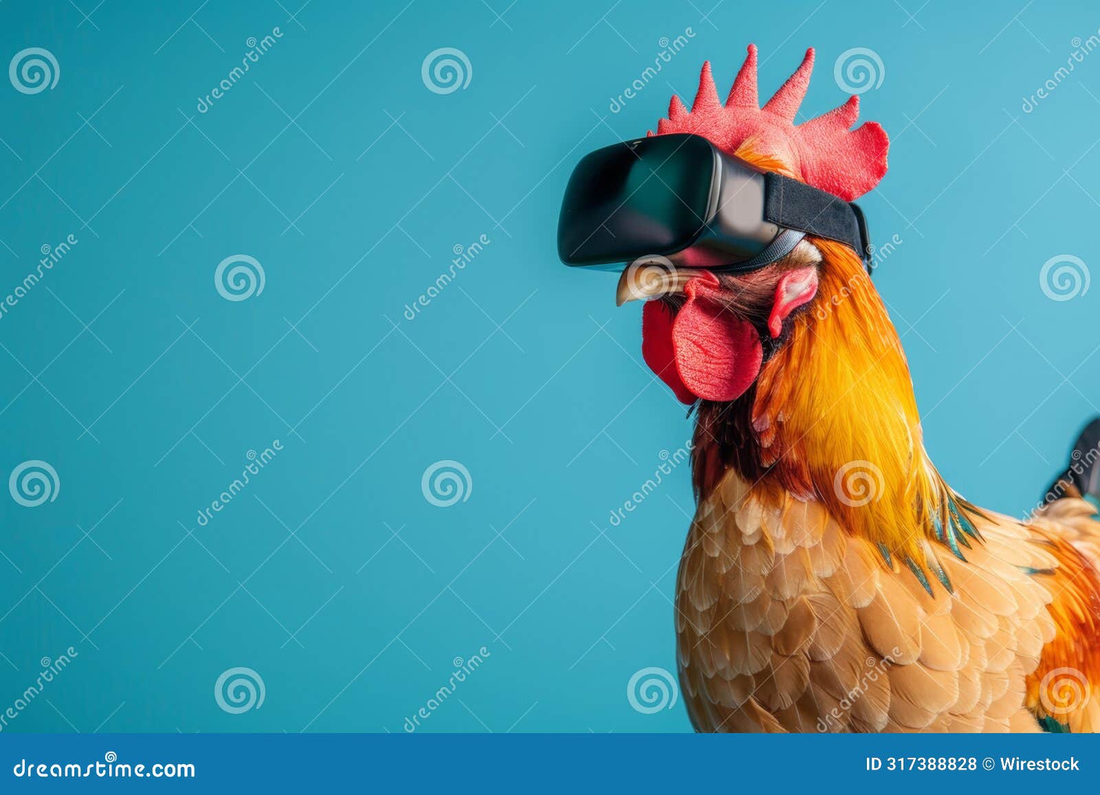 AI Generated Illustration of a Bird with VR Headset on Head Stock ...