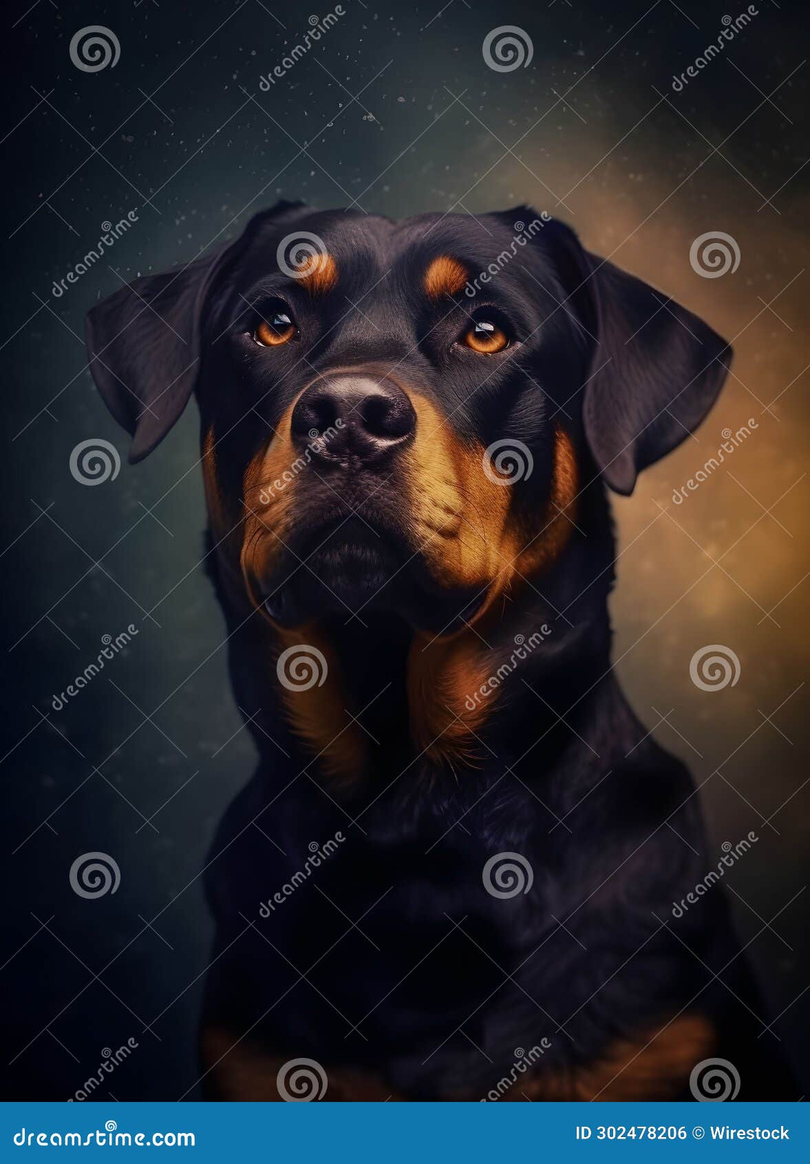Rottweiler Portrait Vector | CartoonDealer.com #269483826