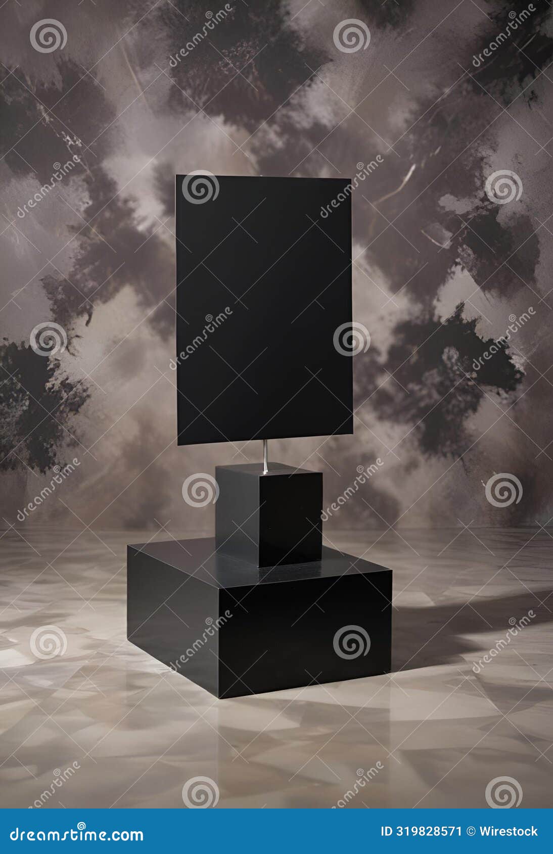 There is a Black Square with an Empty Display on it Stock Illustration ...