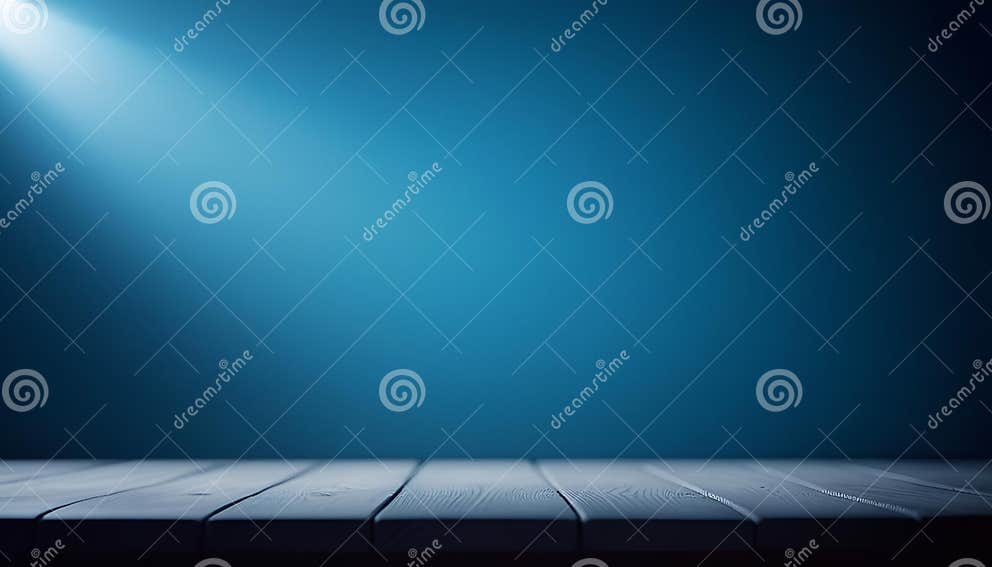 AI Generated Illustration of Blue Light Source Illuminating Flat Base ...