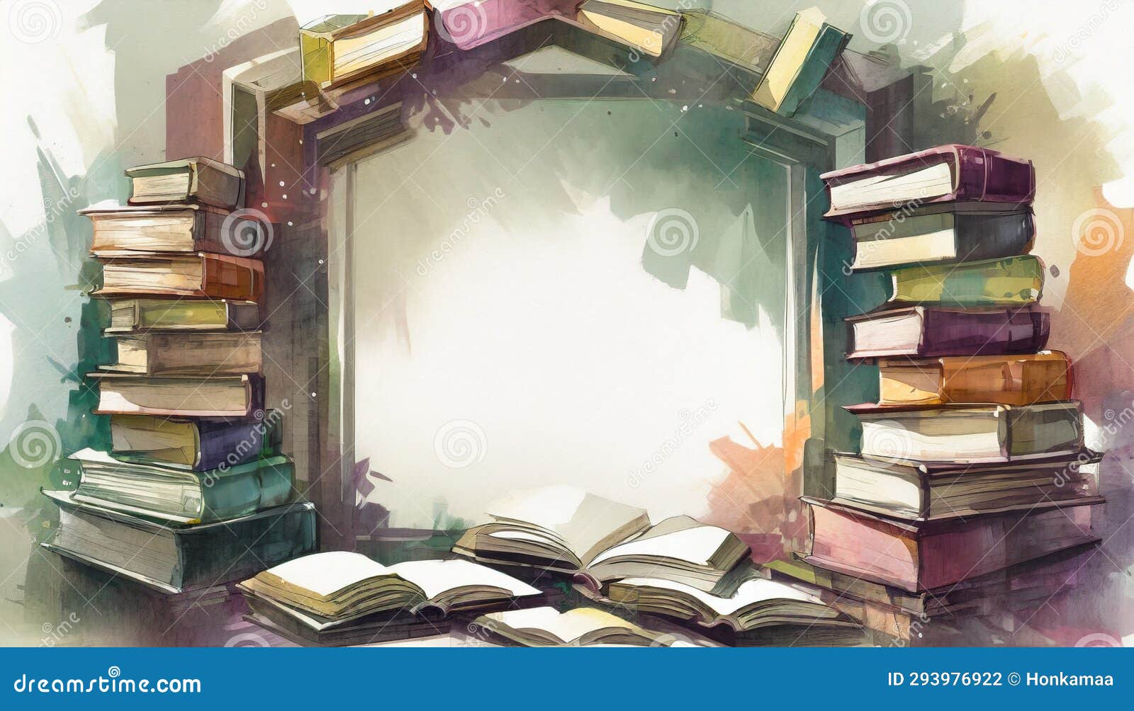 A frame of books stock illustration. Illustration of information ...